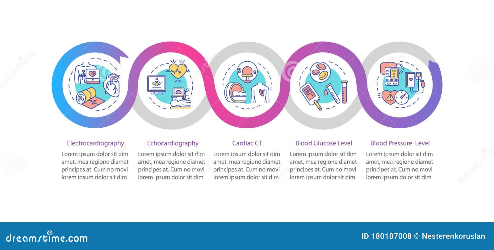 Heart Screening Vector Infographic Template Stock Vector - Illustration ...