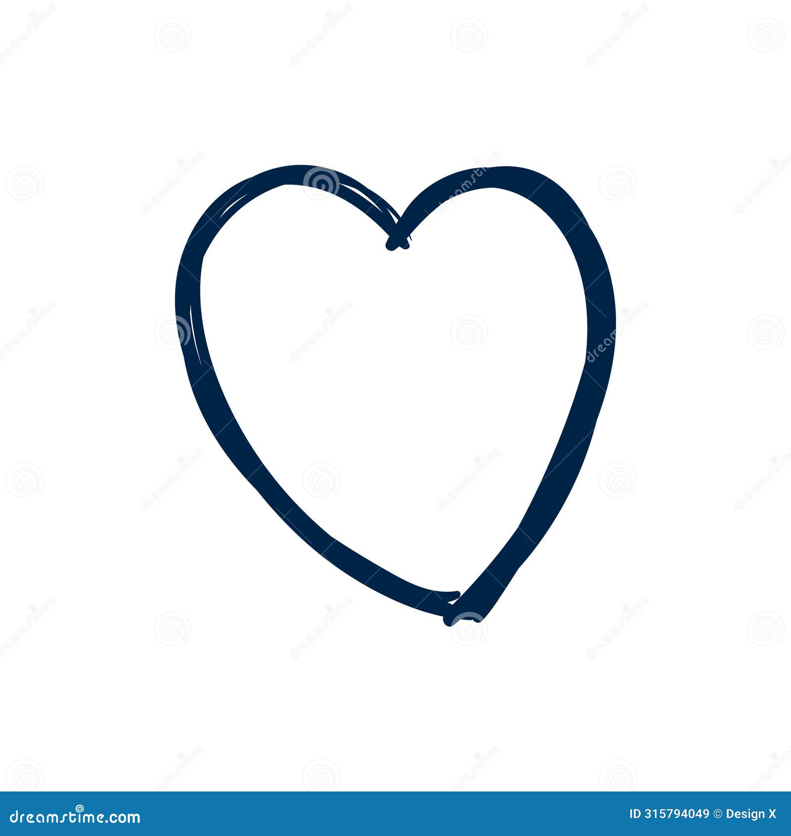 Heart Scribble. Heart Scribble Doodle Vector Hand Drawing Stock Vector ...