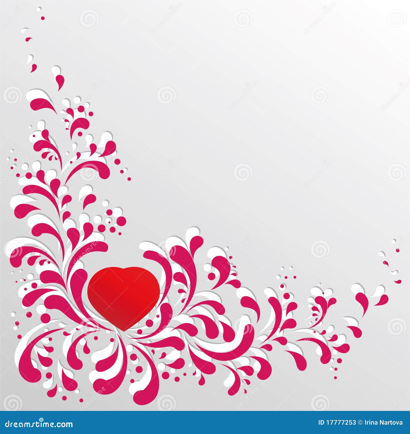 Heart and Scrolls stock vector. Illustration of decoration - 17777253