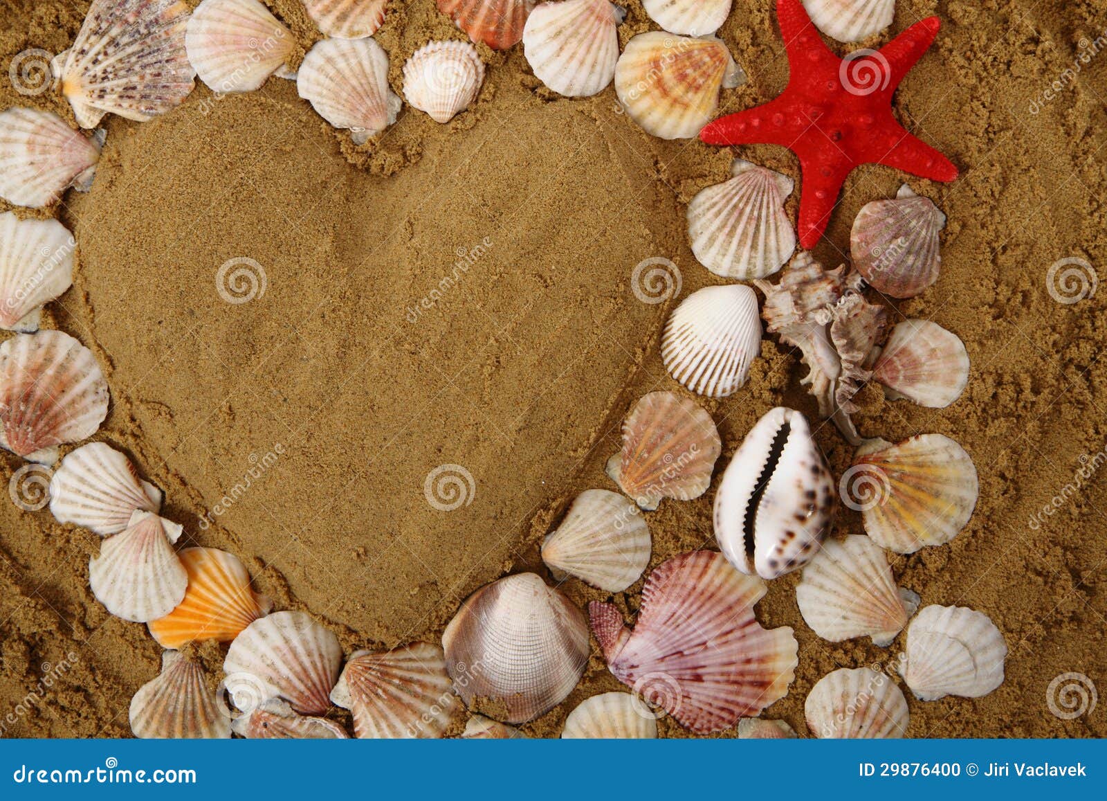 Heart from the Sea Shells and Sand Stock Photo - Image of abstract ...
