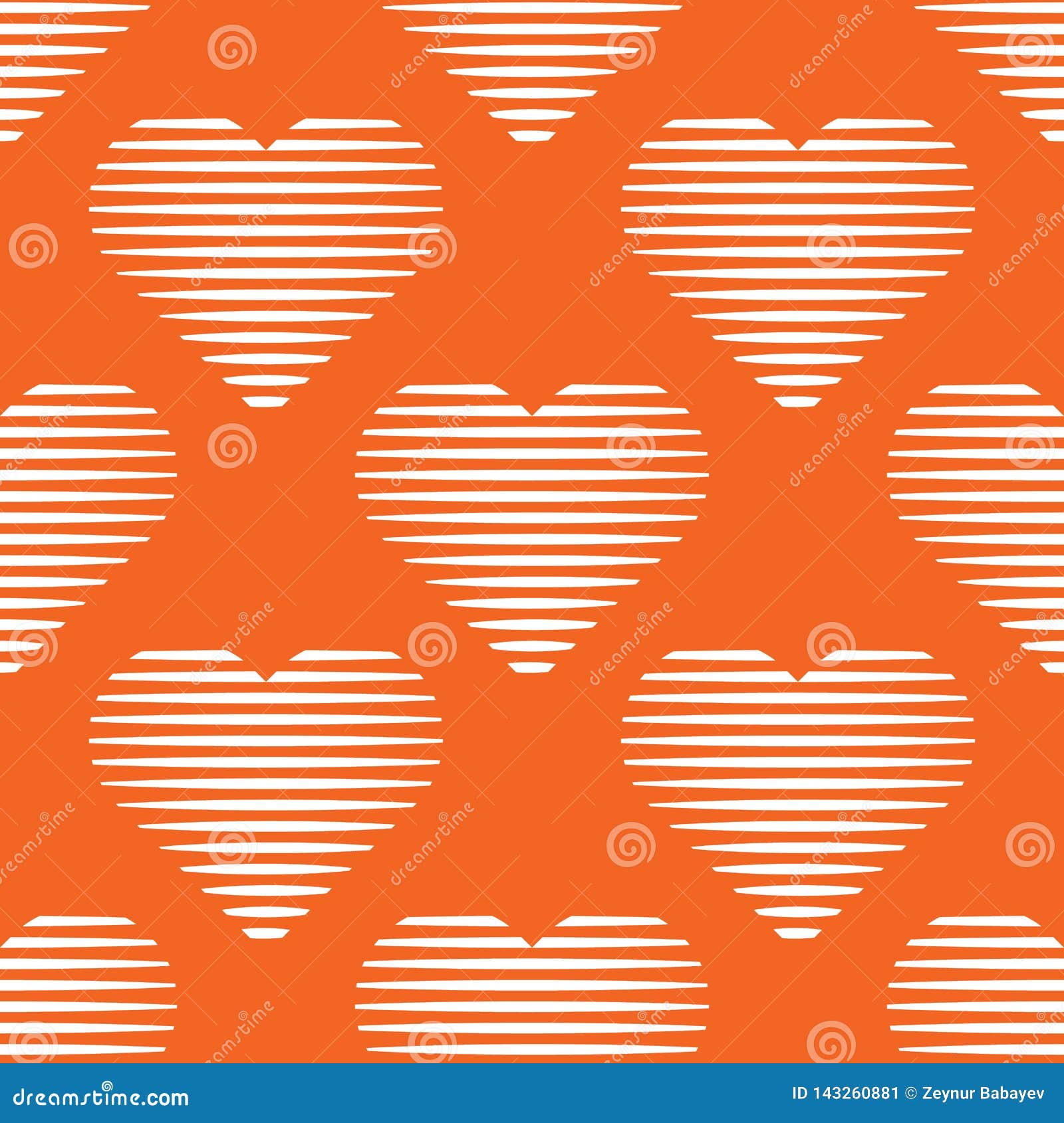 Heart Seamless Consist of Line Textured Patterns. Modern Trendy Vector ...