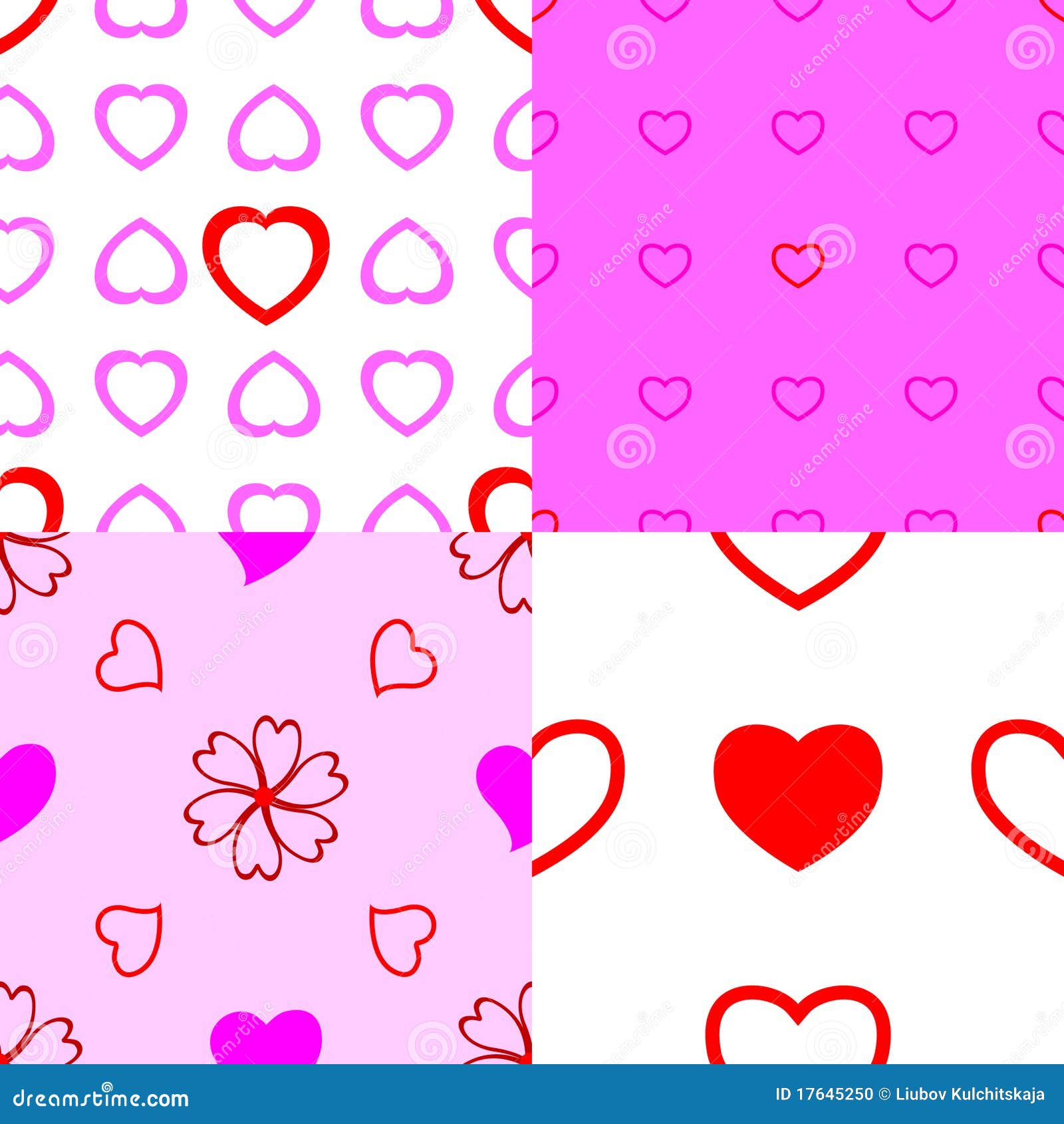 Heart seamless pattern. stock vector. Illustration of romance - 17645250