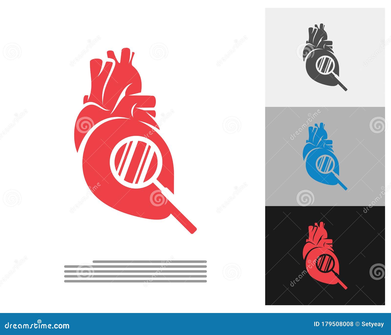 Heart Search Logo Vector Template, Creative Human Heart Logo Design ...