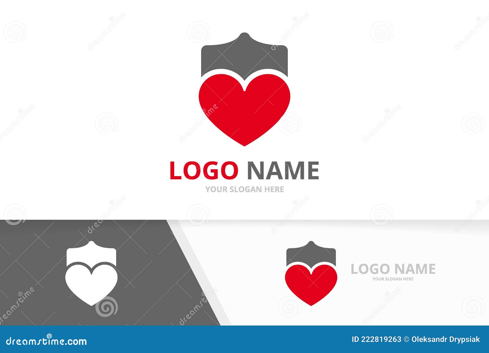 Heart and Security Logo Combination. Love and Shield Logotype Design ...