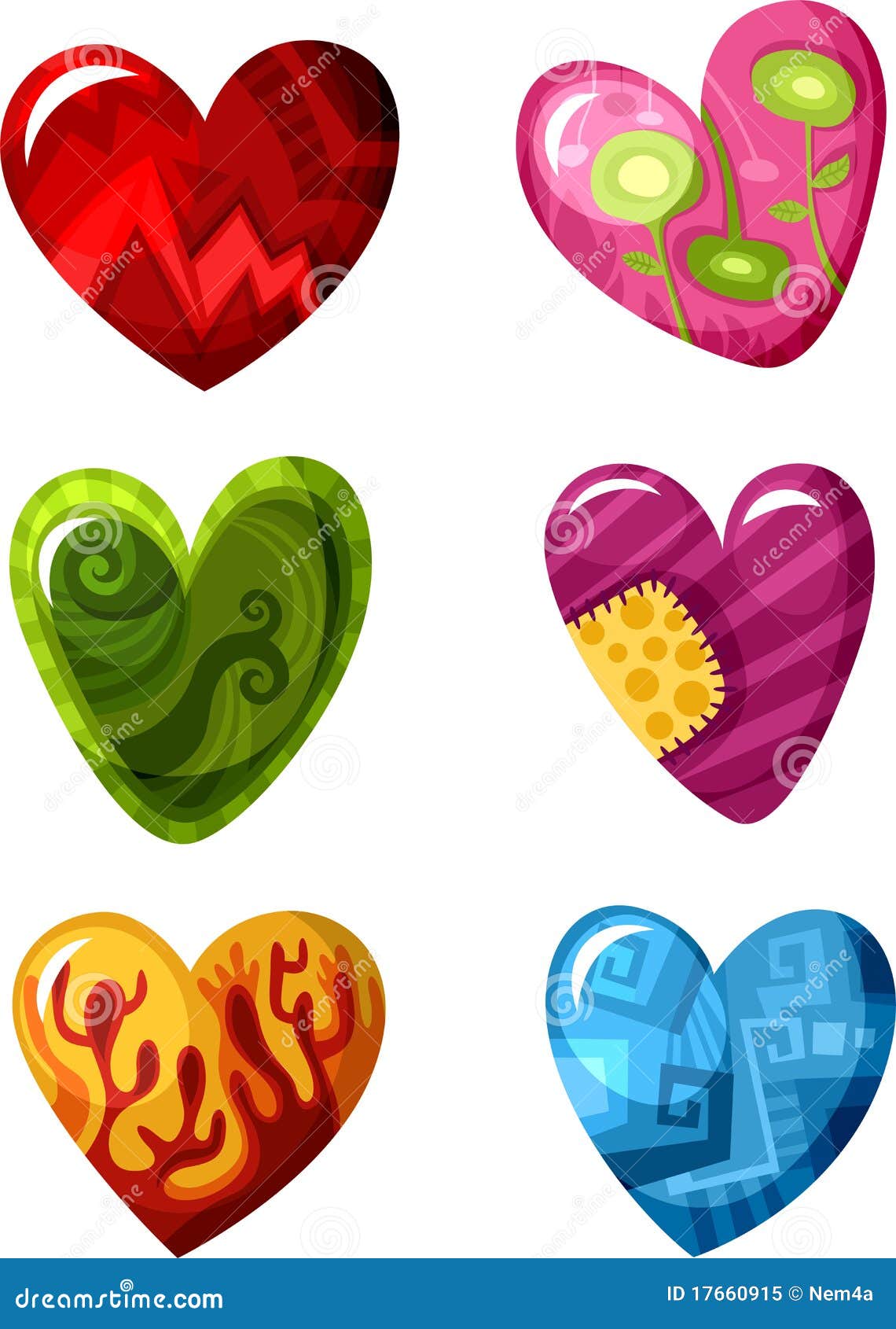 Heart set stock vector. Illustration of paper, deco, wrapping - 17660915