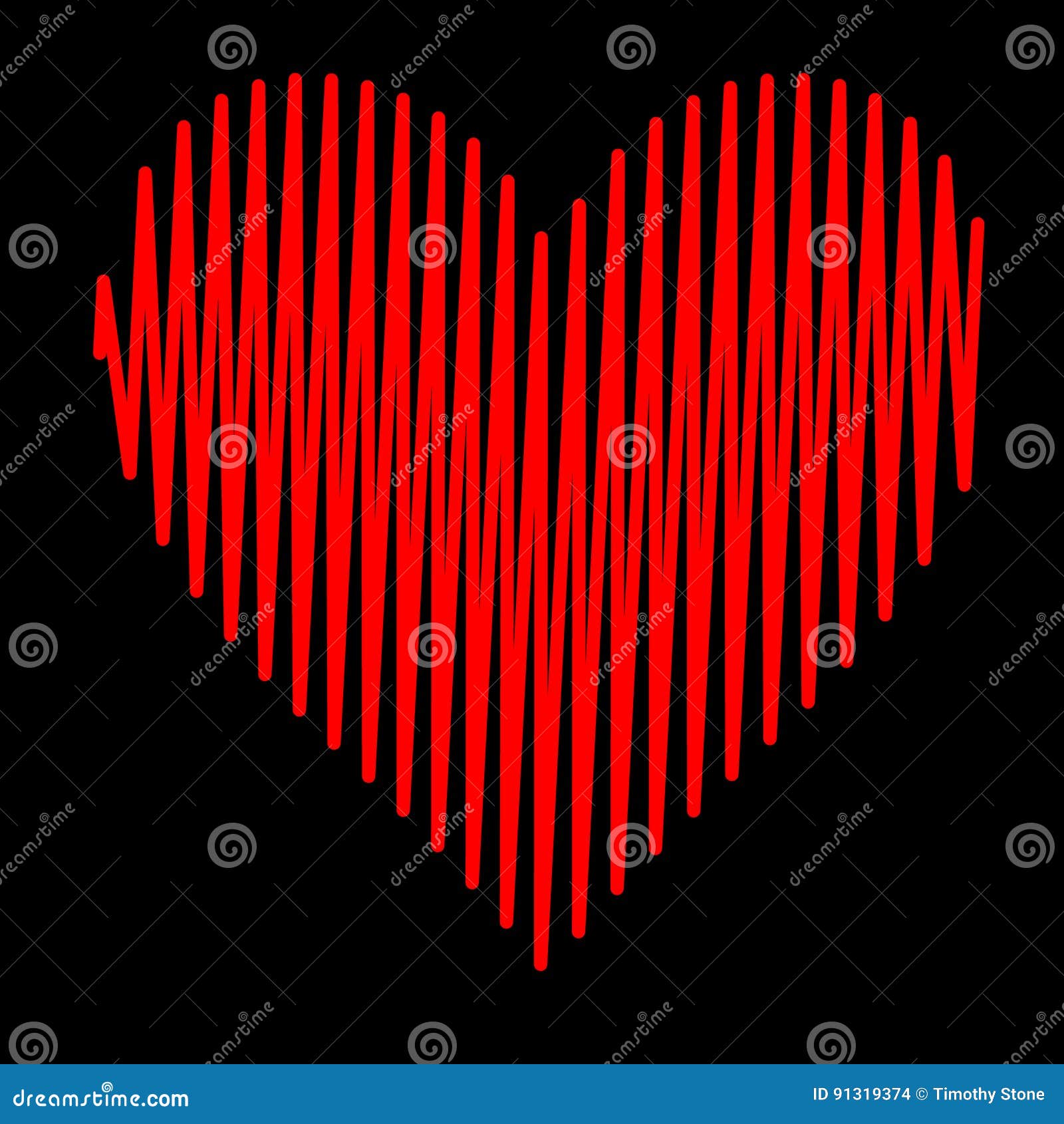 Heart Set Illustration Red Heartbeat Stock Vector - Illustration of ...