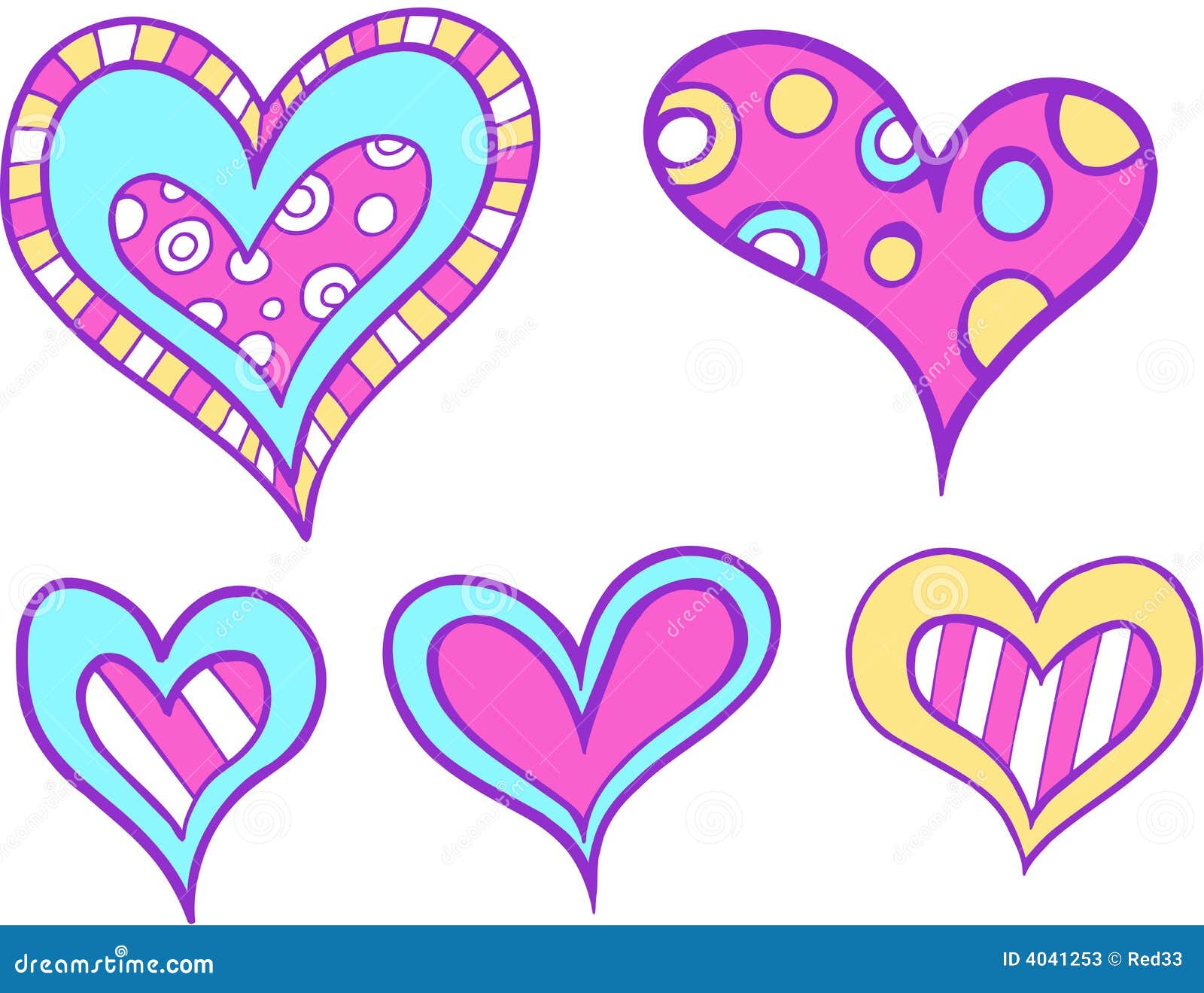 Heart Set Vector stock vector. Illustration of sweet, spring - 4041253
