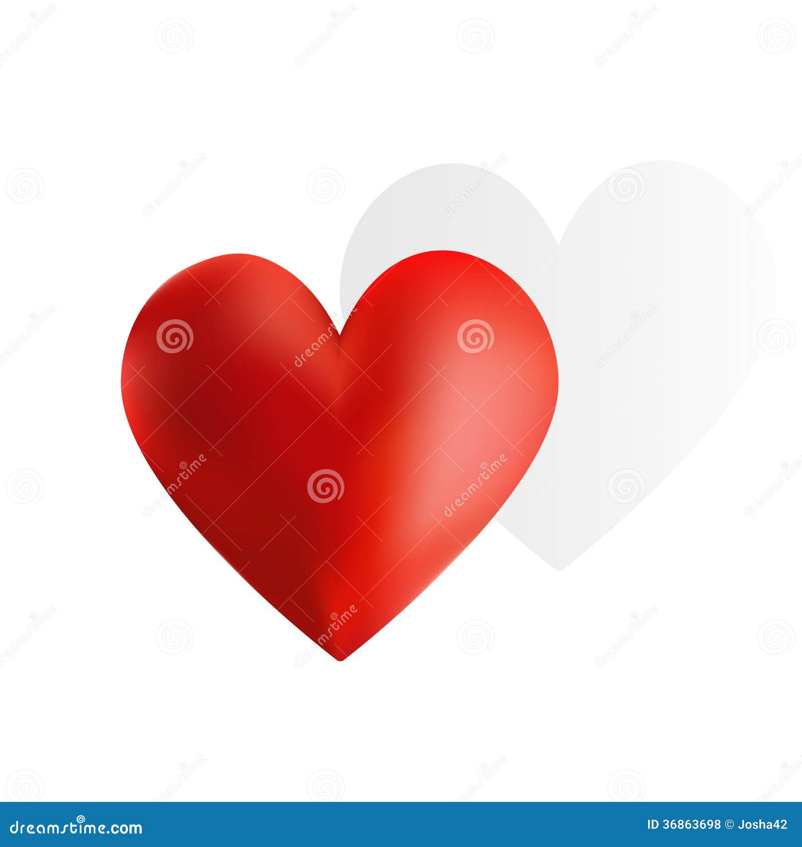 Heart with Shadow stock vector. Illustration of heart - 36863698