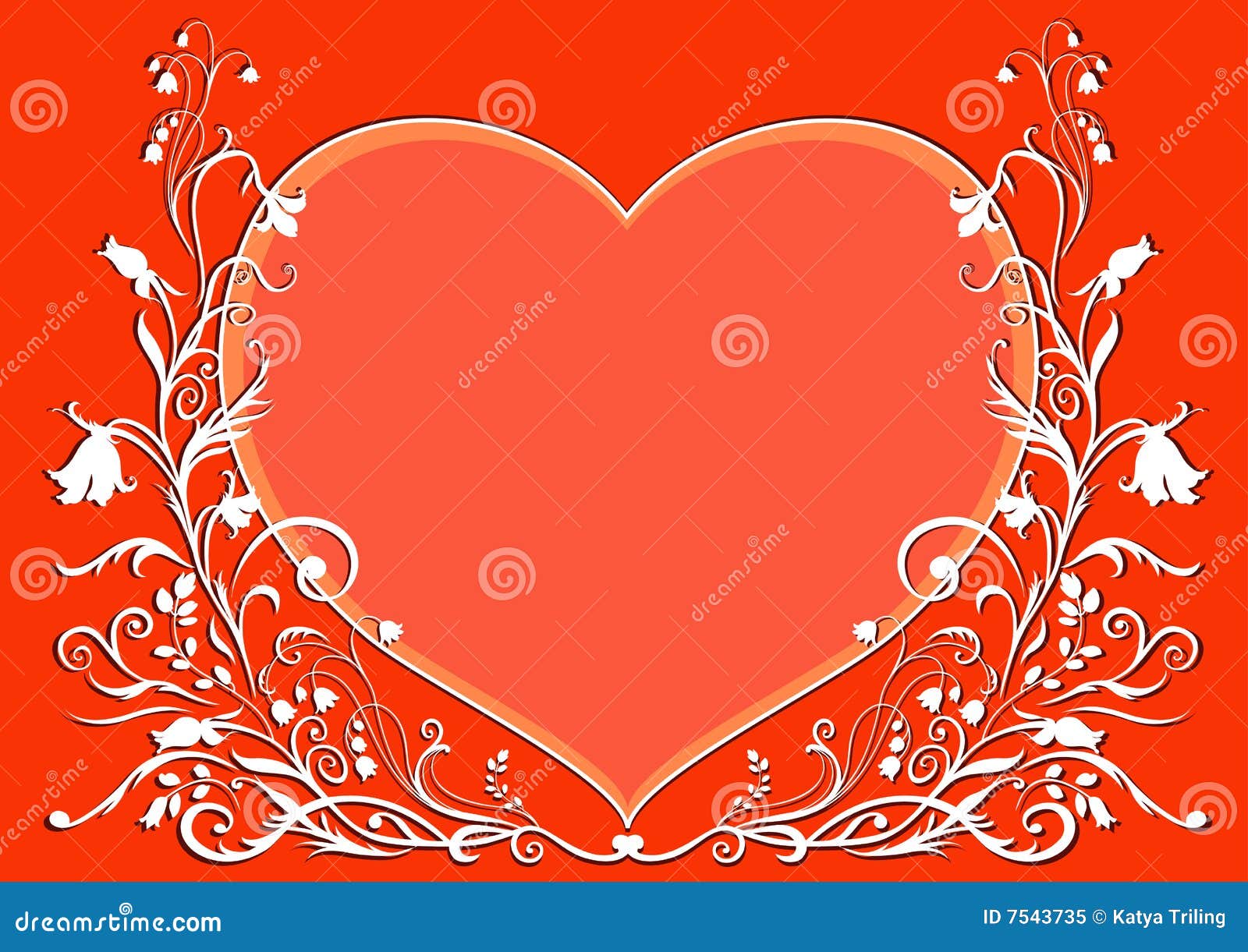 Heart shape stock vector. Illustration of branch, happiness - 7543735
