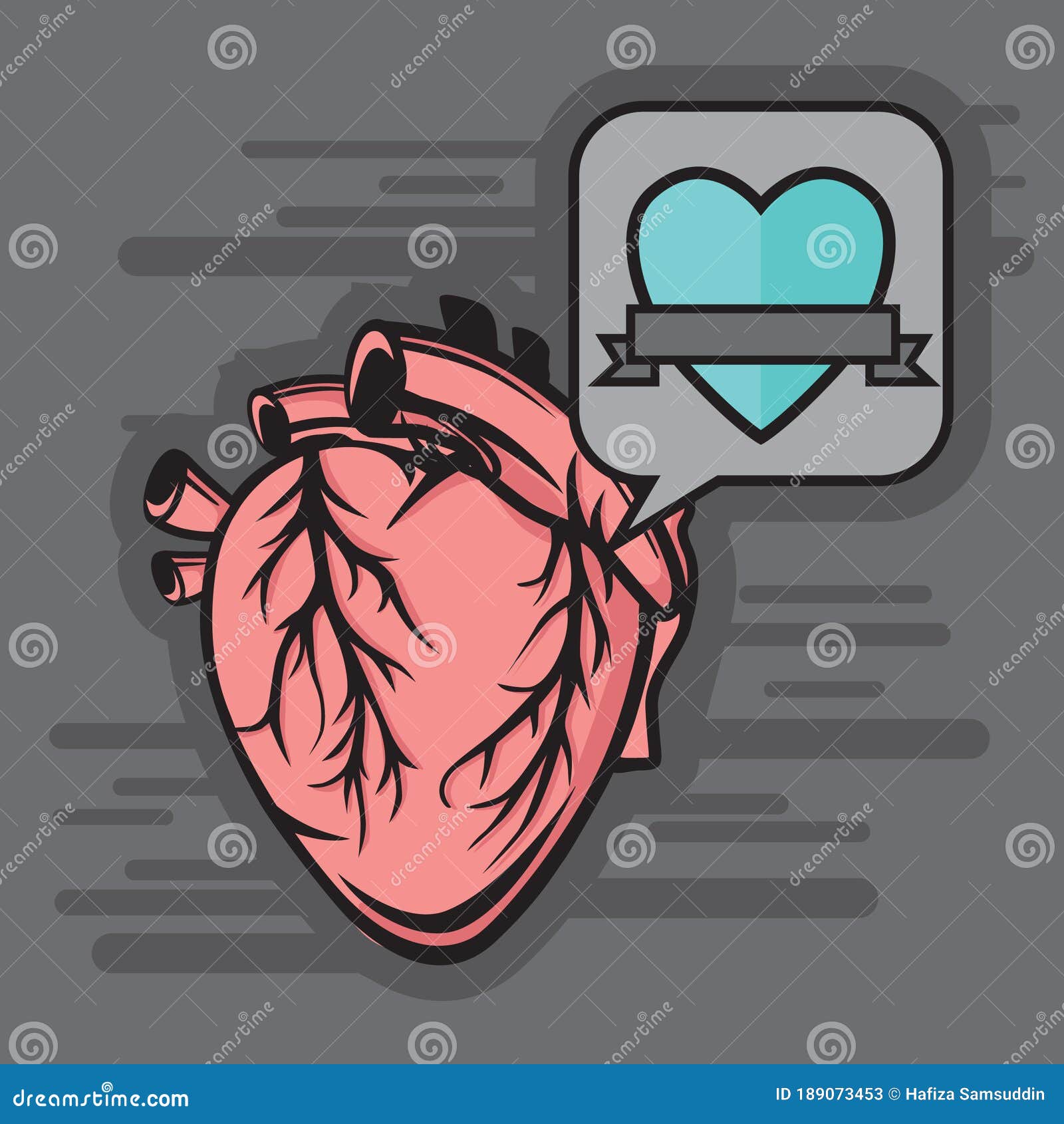 Heart Shape Banner. Vector Illustration Decorative Design Stock Vector ...