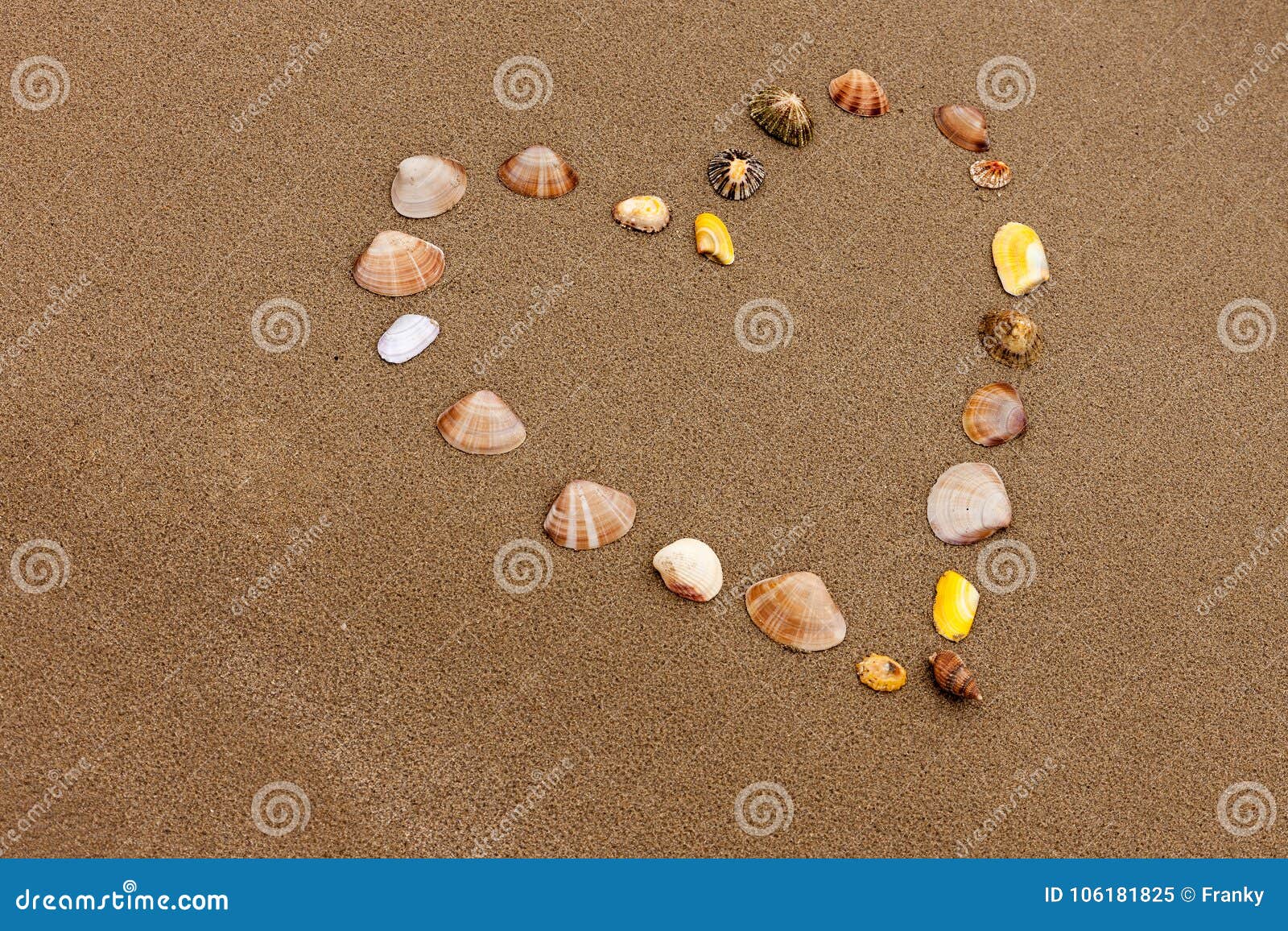 Heart Shape in the Beach Sand Stock Image - Image of celebration ...