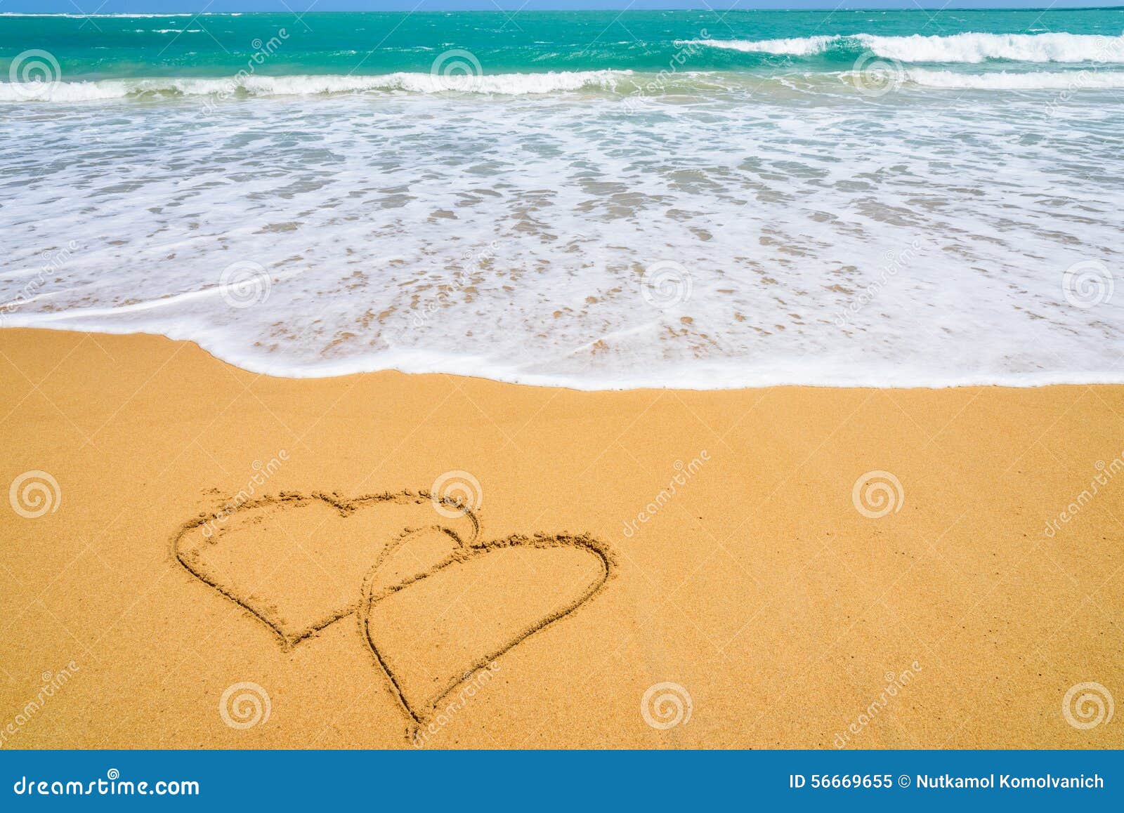 Heart shape on the beach stock image. Image of romantic - 56669655