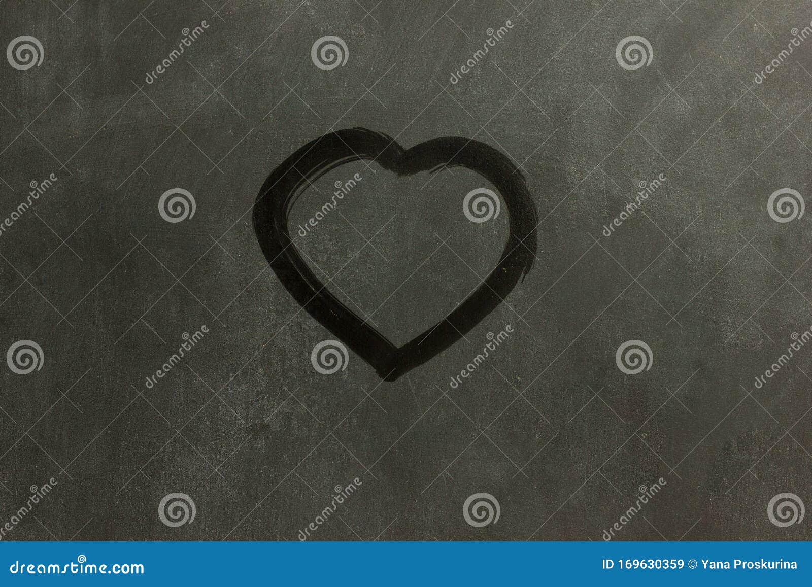 Heart Shape on Black Slate. Concept Valentines Day Stock Image - Image ...