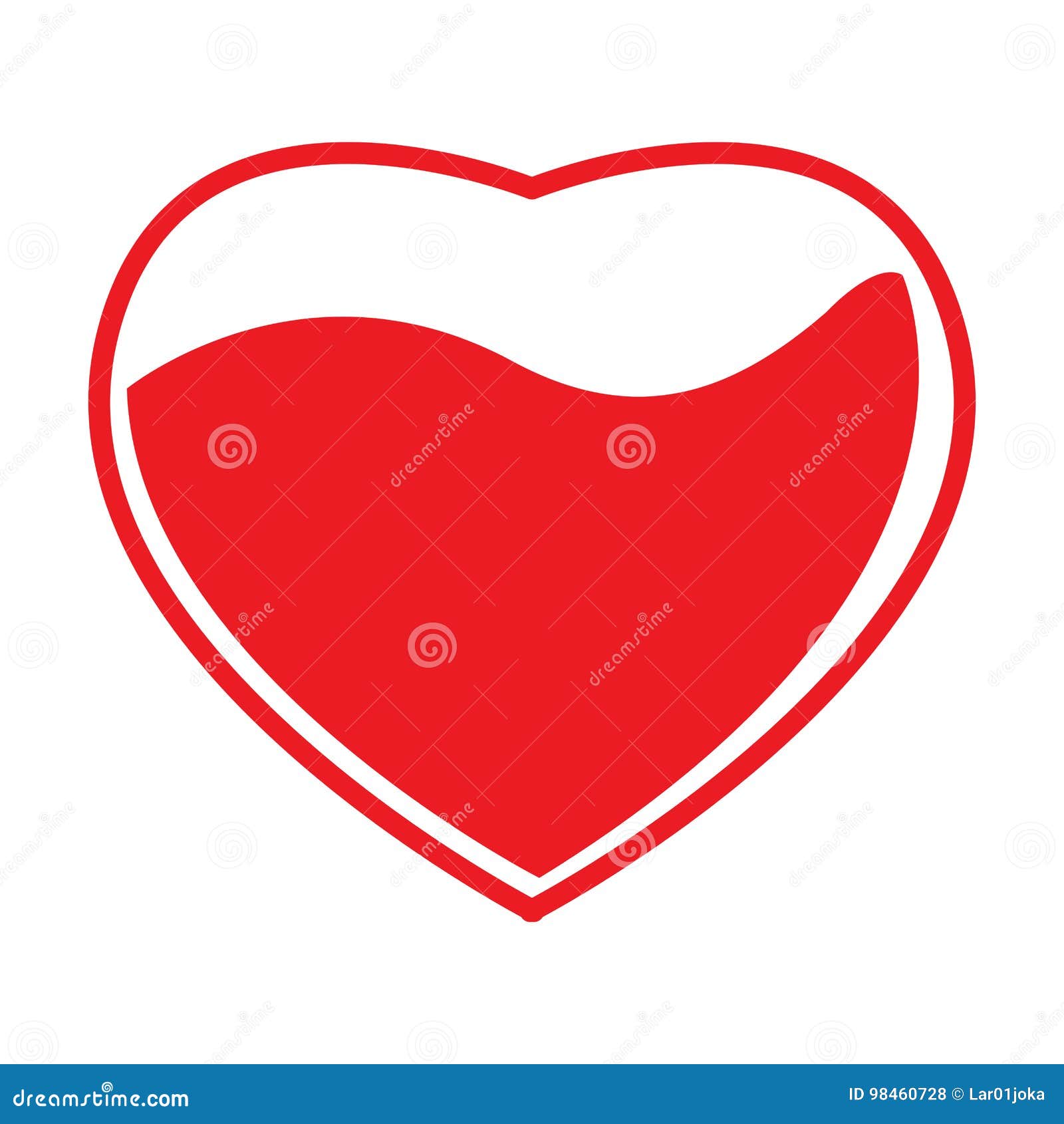 Heart shape with blood stock vector. Illustration of clinic - 98460728