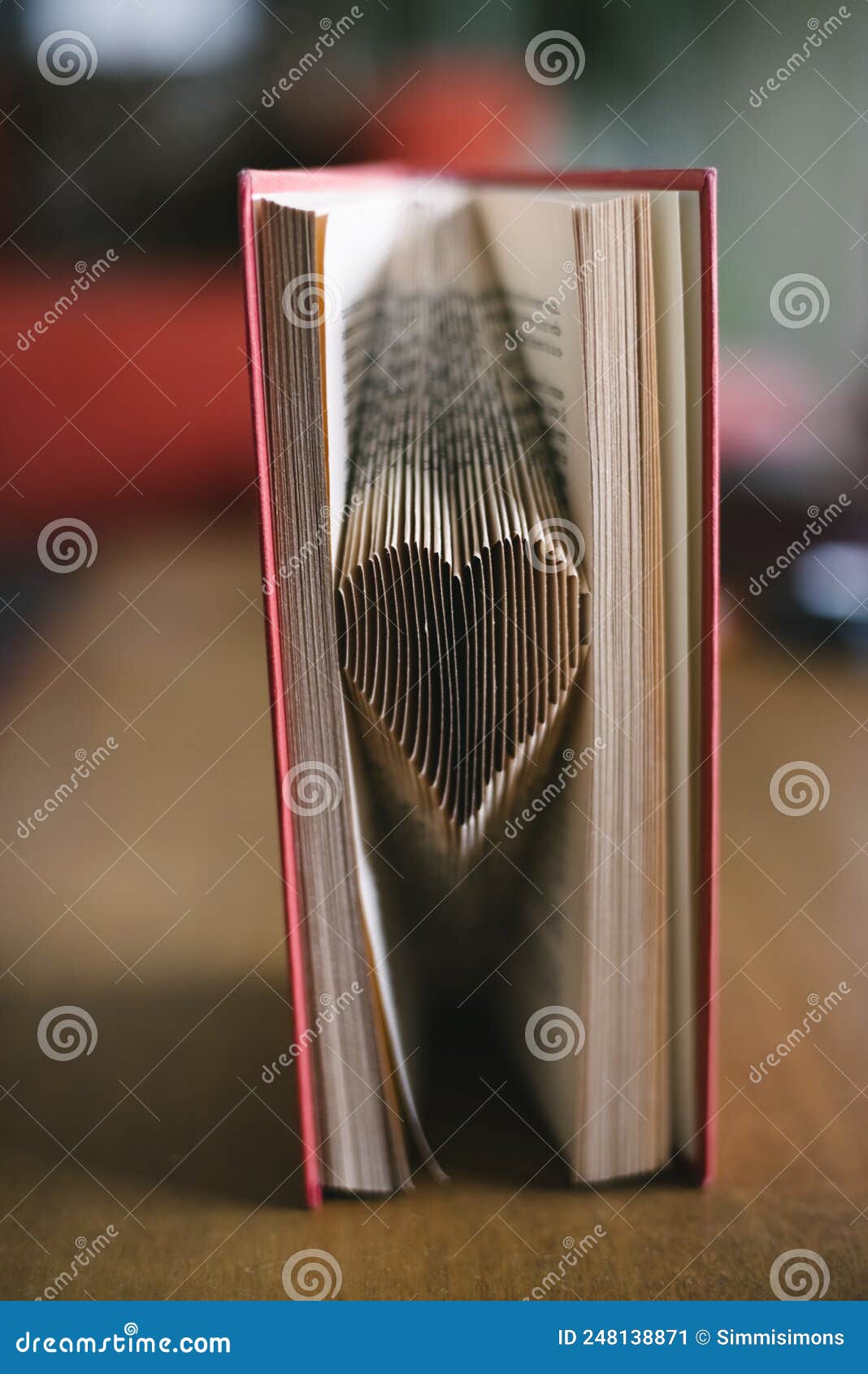 Heart shape on the book stock image. Image of shape - 248138871