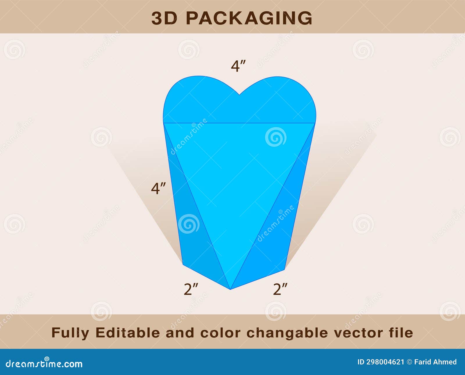 Heart Shape Box, Gift Box, Storage Box Dieline Template Stock ...