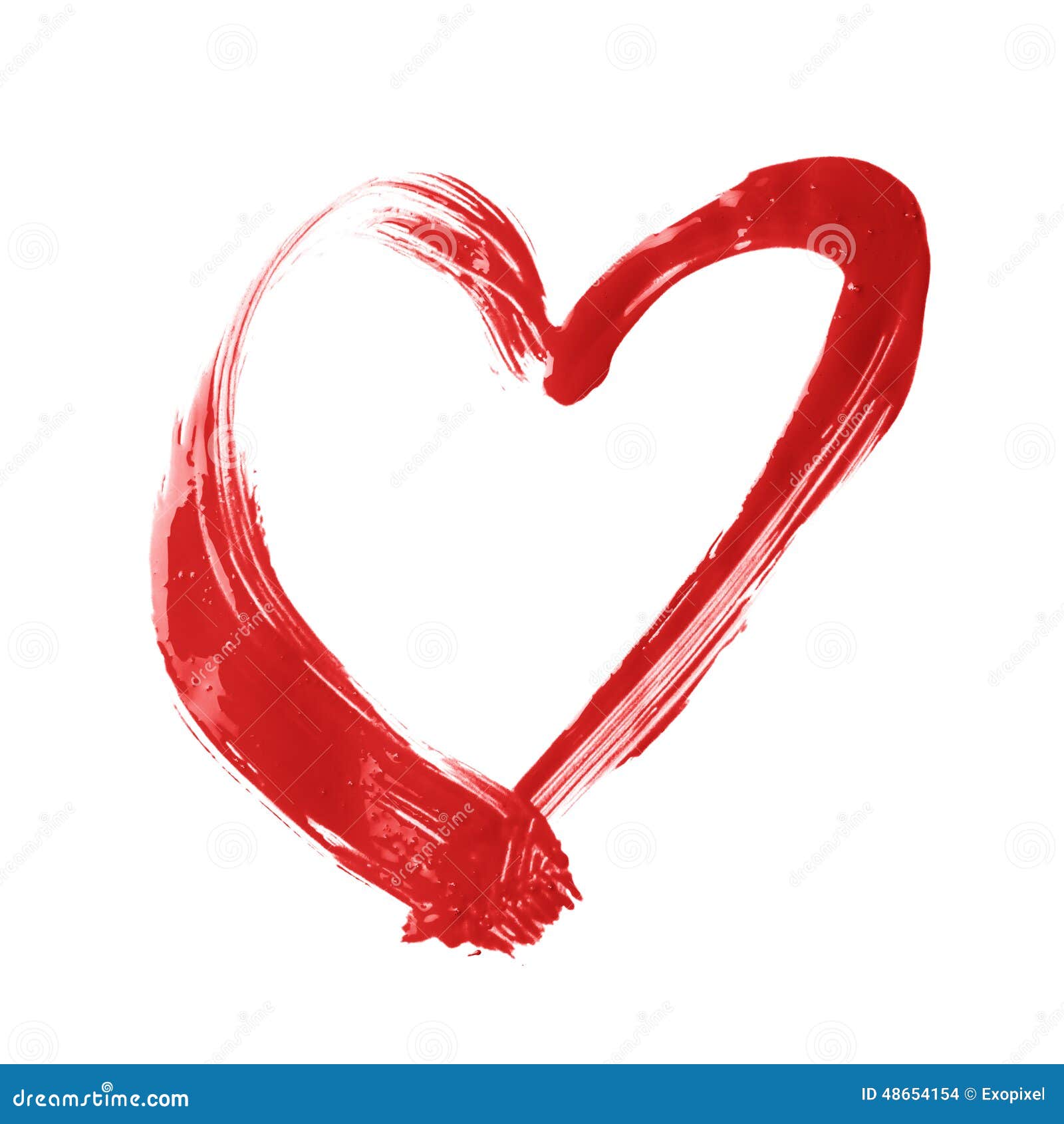 Heart Shape Brush Stroke Frame Stock Photo - Image of element, happy ...