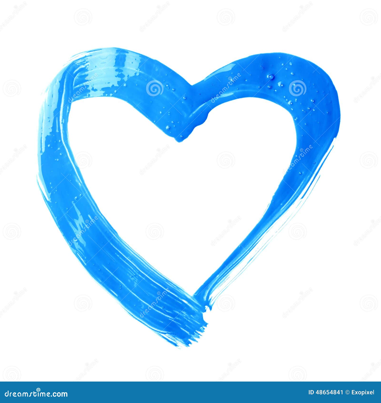 Heart Shape Brush Stroke Frame Stock Image - Image of draw, fluid: 48654841