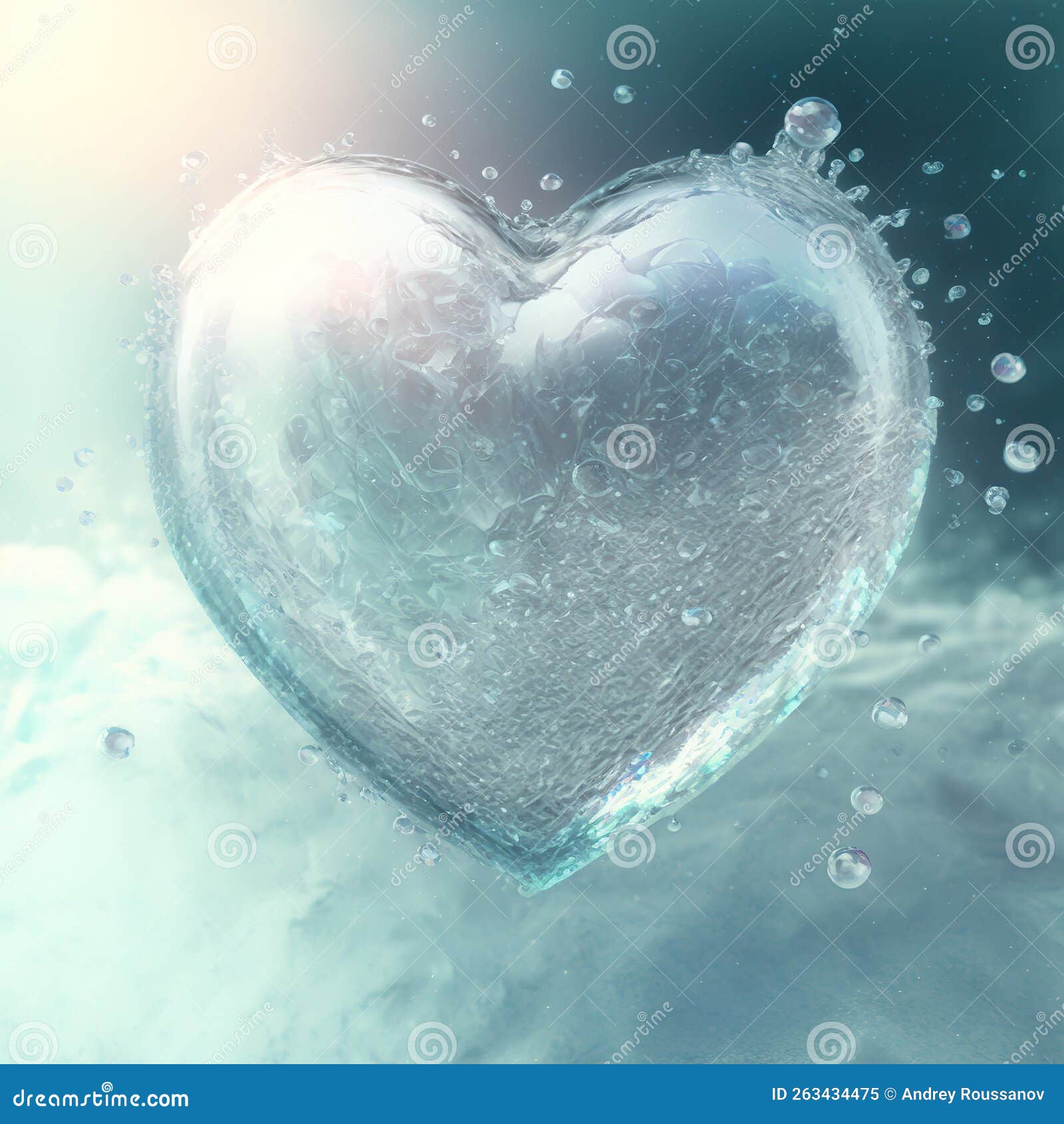 Heart Shape Bubble. AI Render. Stock Illustration - Illustration of ...