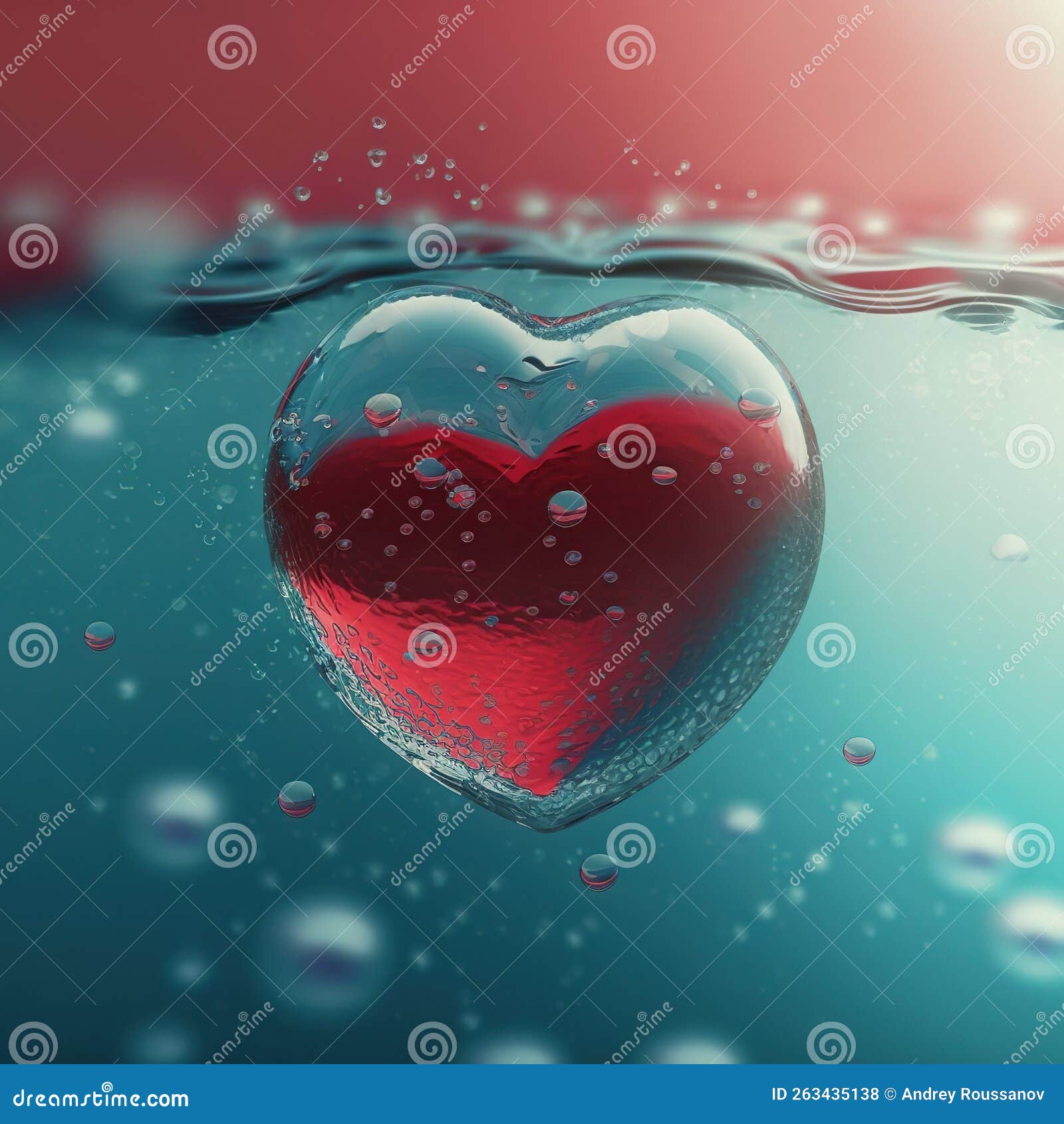 Heart Shape Bubble. AI Render. Stock Illustration - Illustration of ...