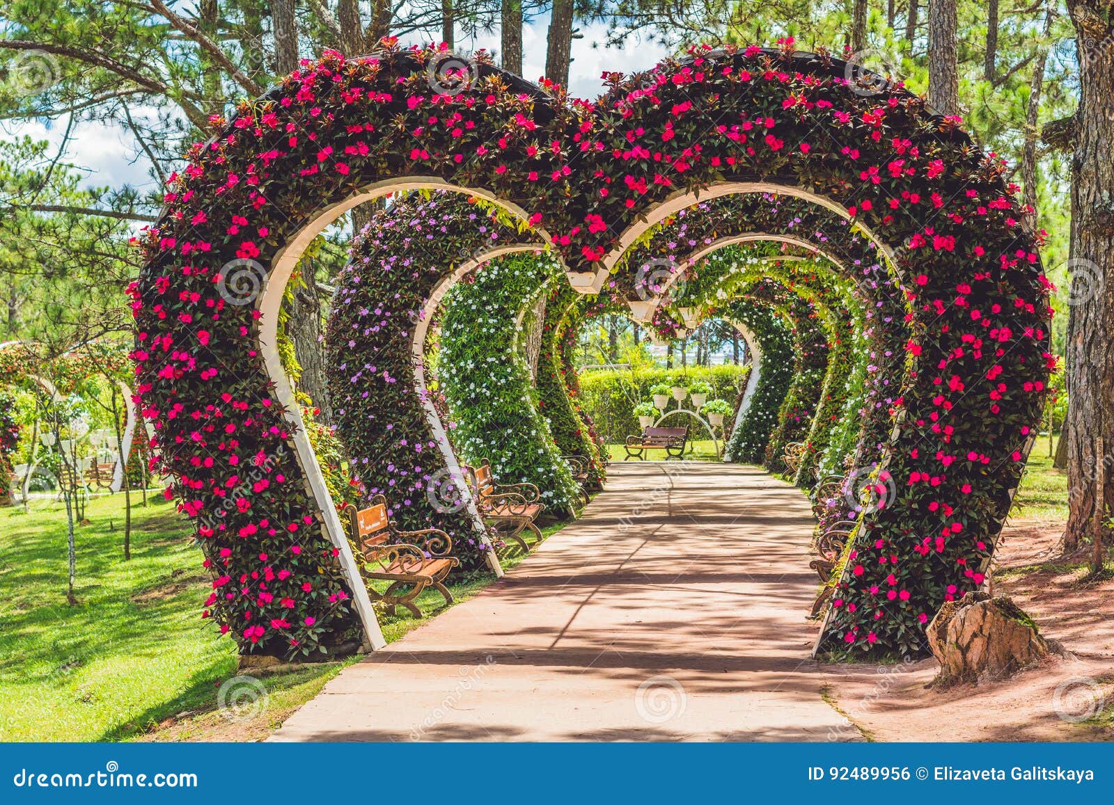 Heart Shape Bush in the Park, Green Fresh Stock Illustration ...