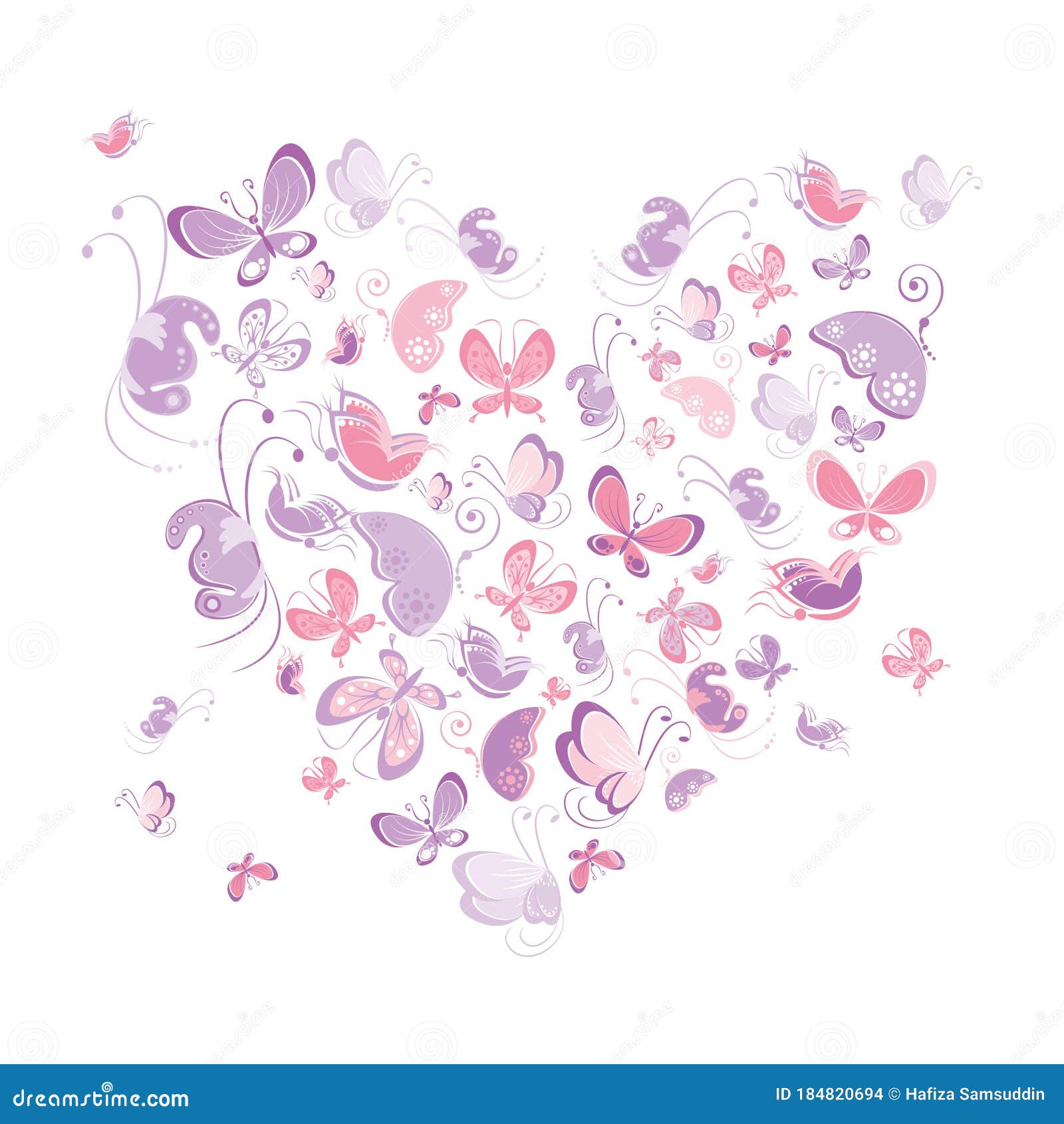 Heart Shape of Butterflies. Stock Photo - Image of wing, shape: 184820694