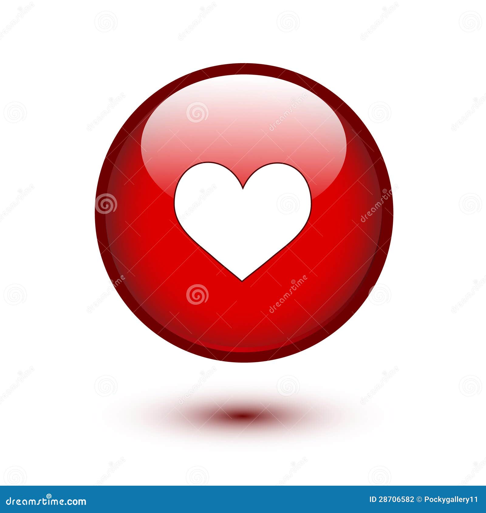 Heart shape on button stock vector. Illustration of celebration - 28706582