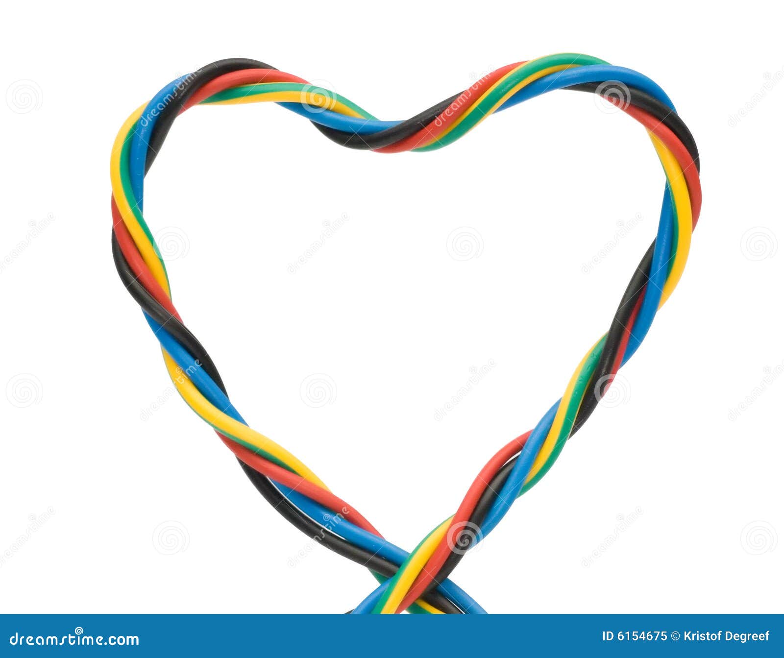 Heart shape cable stock image. Image of curl, global, love - 6154675