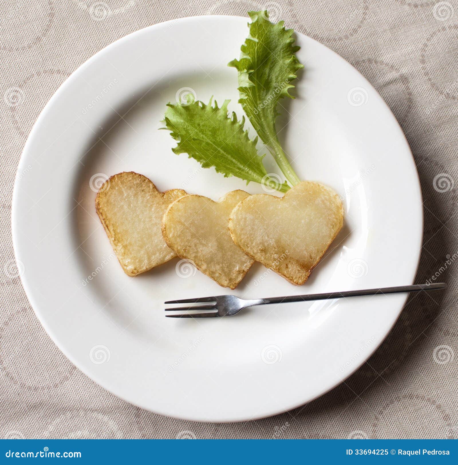 Heart shape chips stock image. Image of dish, french - 33694225