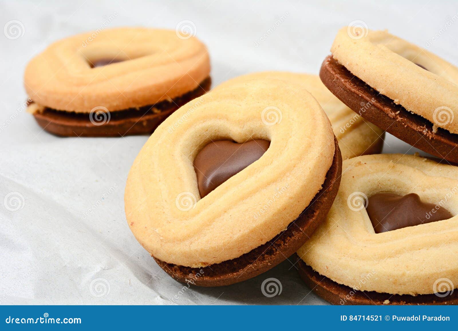 Heart Shape Chocolate Cookies Stock Image - Image of fresh, heart: 84714521