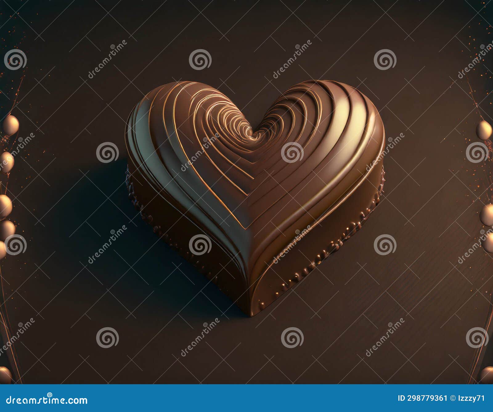 Heart Shape Chocolate. Love Concept Stock Illustration - Illustration ...