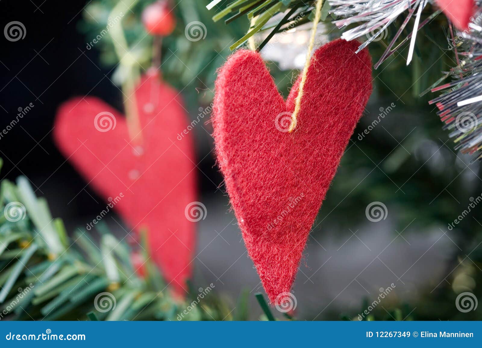 Heart Shape Christmas Decorations Stock Image - Image of pattern ...