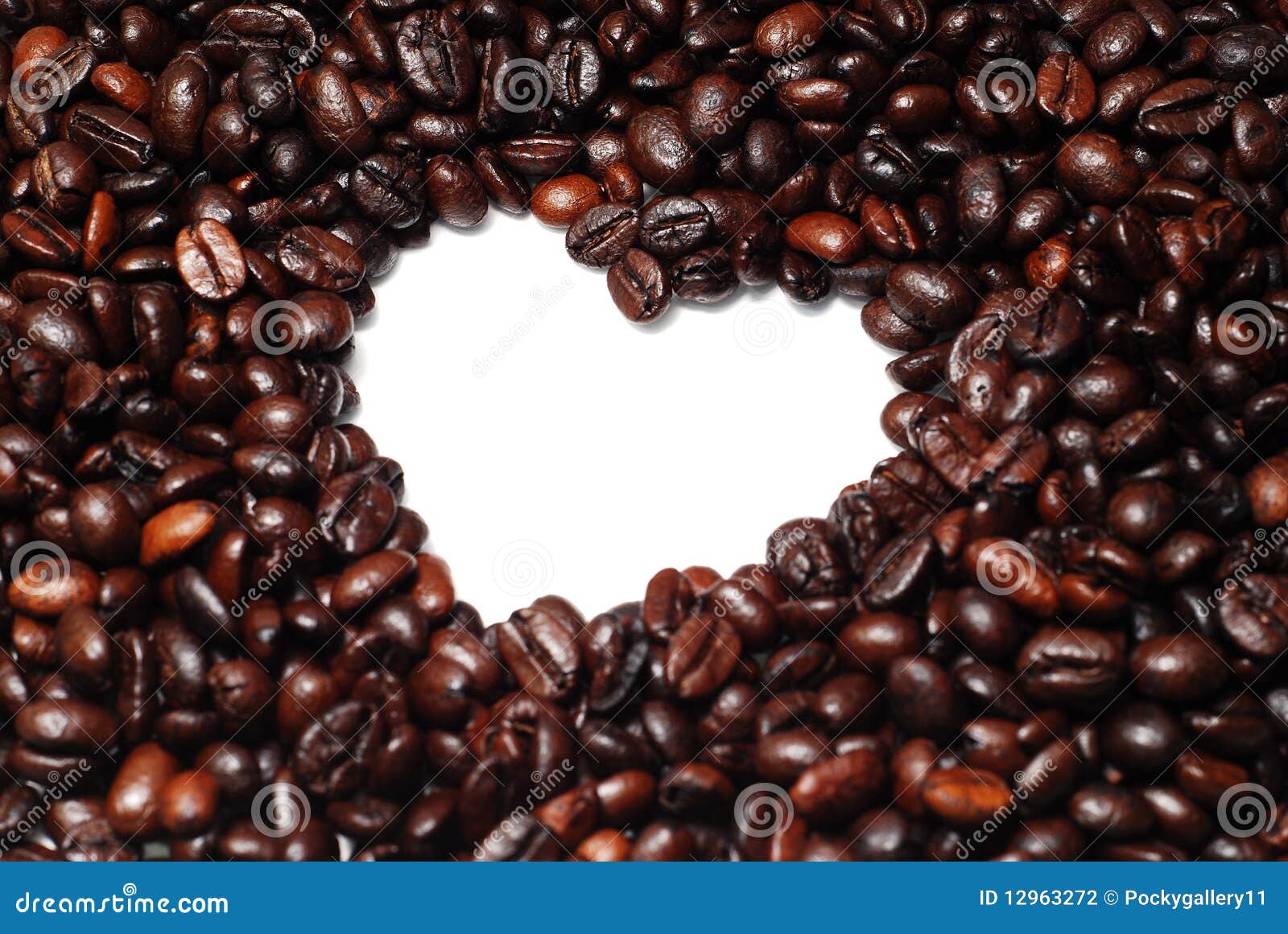 Heart Shape Coffee Bean stock photo. Image of detail - 12963272