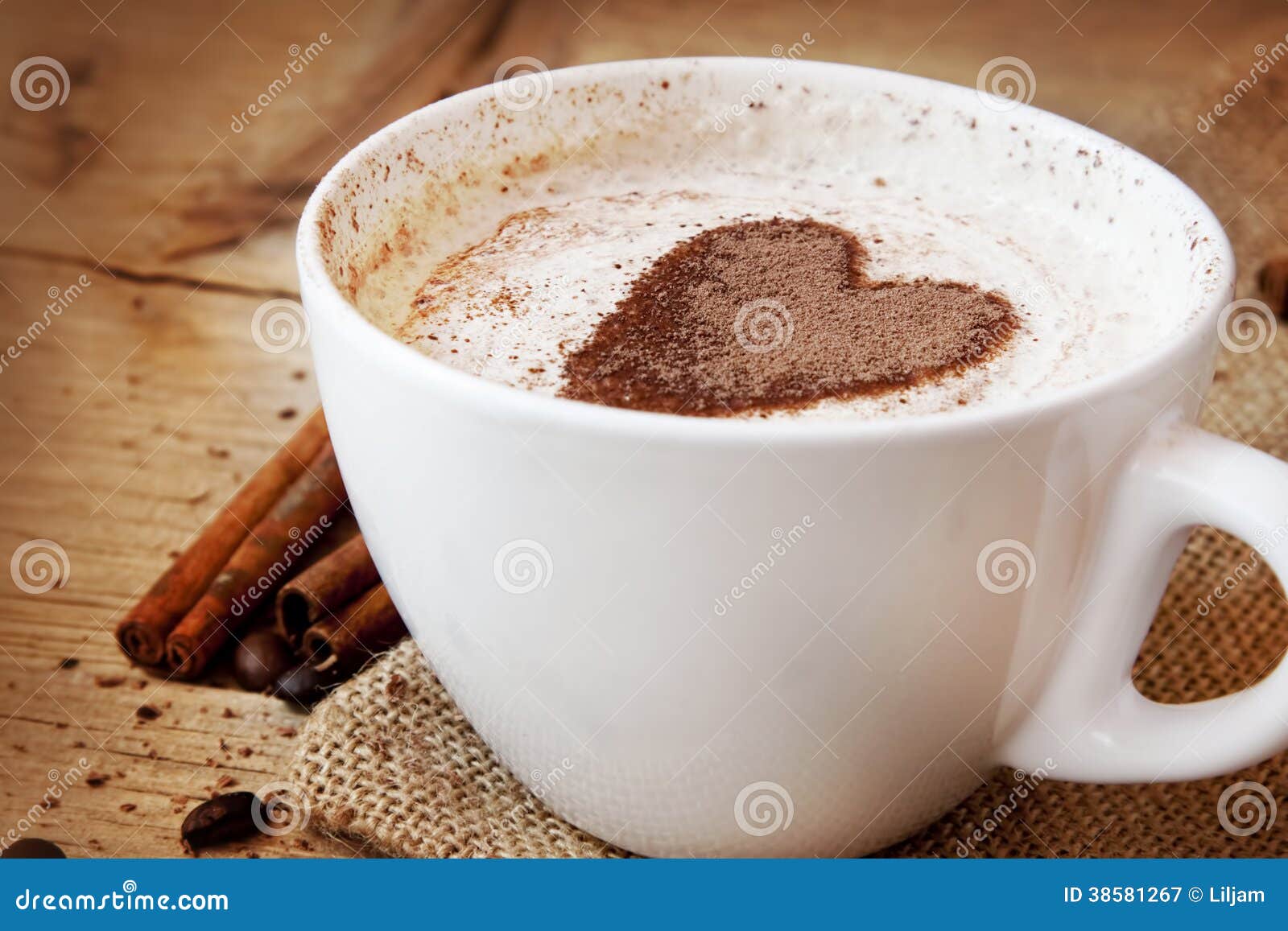Heart Shape Coffee Cup stock image. Image of liquid, froth - 38581267