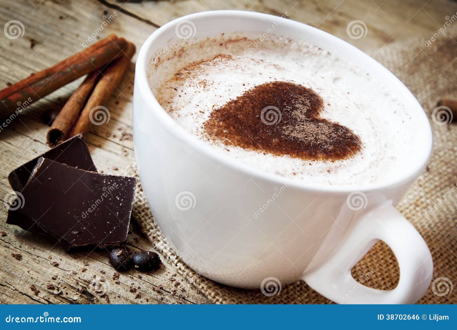 Heart Shape Coffee Cup stock photo. Image of cappuccino - 38702646