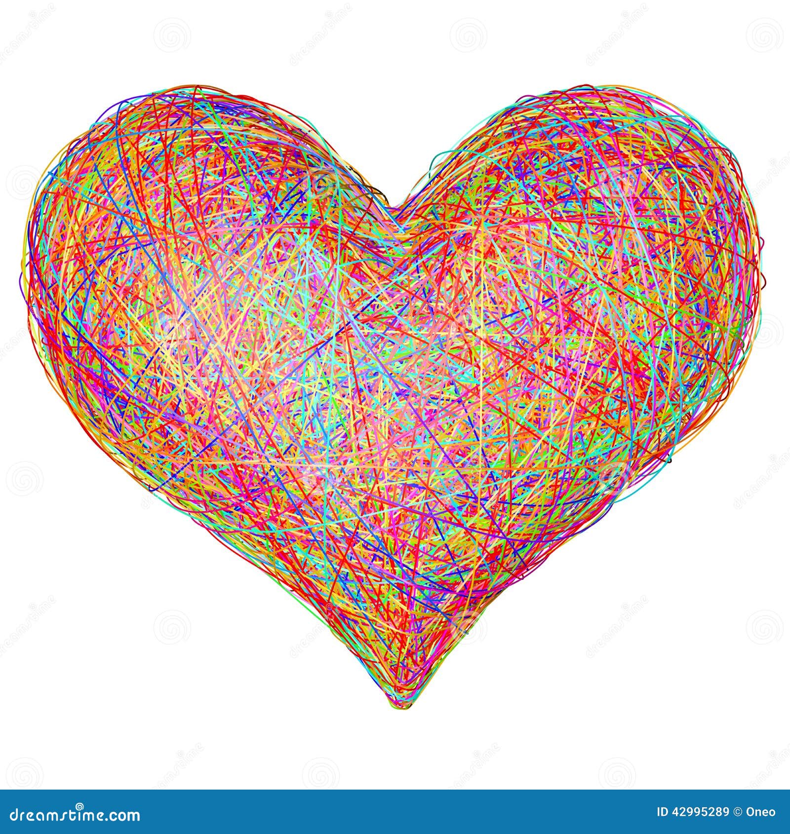 Heart Shape Composed of Colorful Stock Illustration - Illustration of ...
