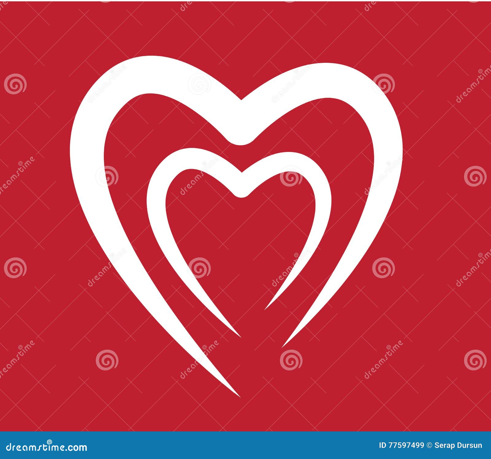 Heart Shape Concept Design stock vector. Illustration of happy - 77597499