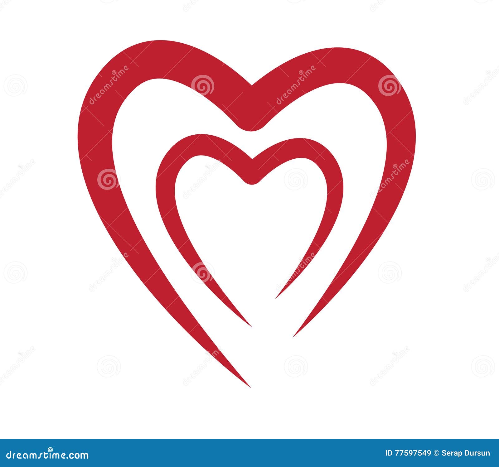 Heart Shape Concept Design stock vector. Illustration of happy - 77597549
