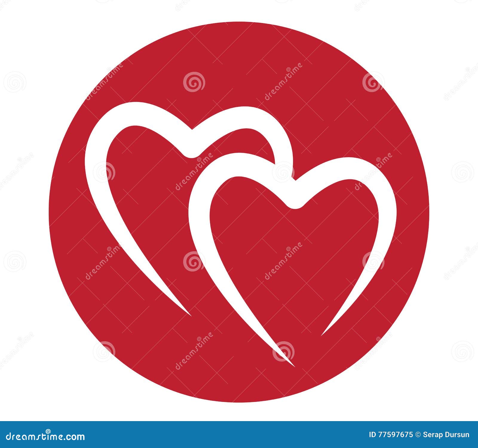 Heart Shape Concept Design stock vector. Illustration of color - 77597675