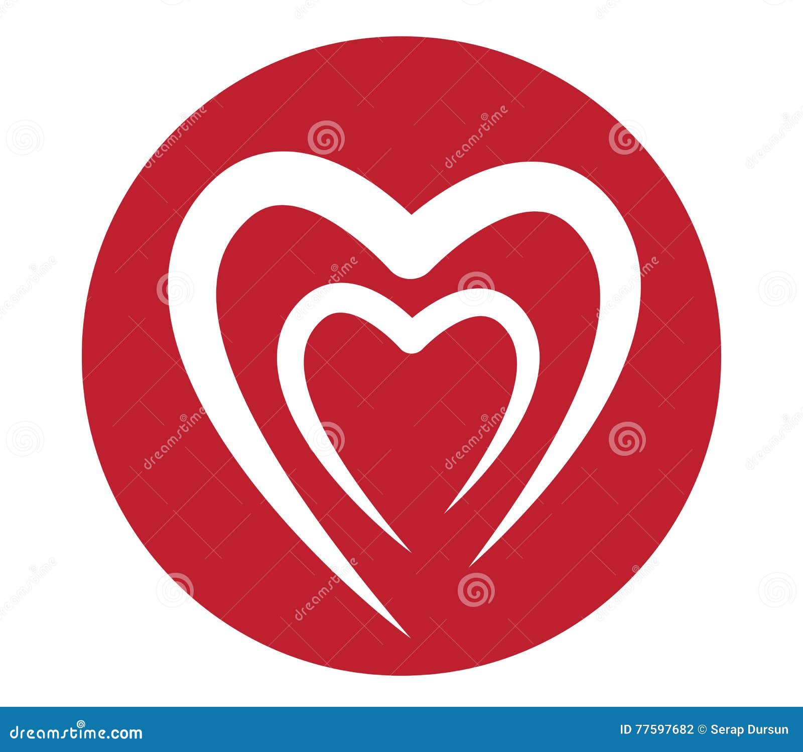 Heart Shape Concept Design stock vector. Illustration of elegant - 77597682