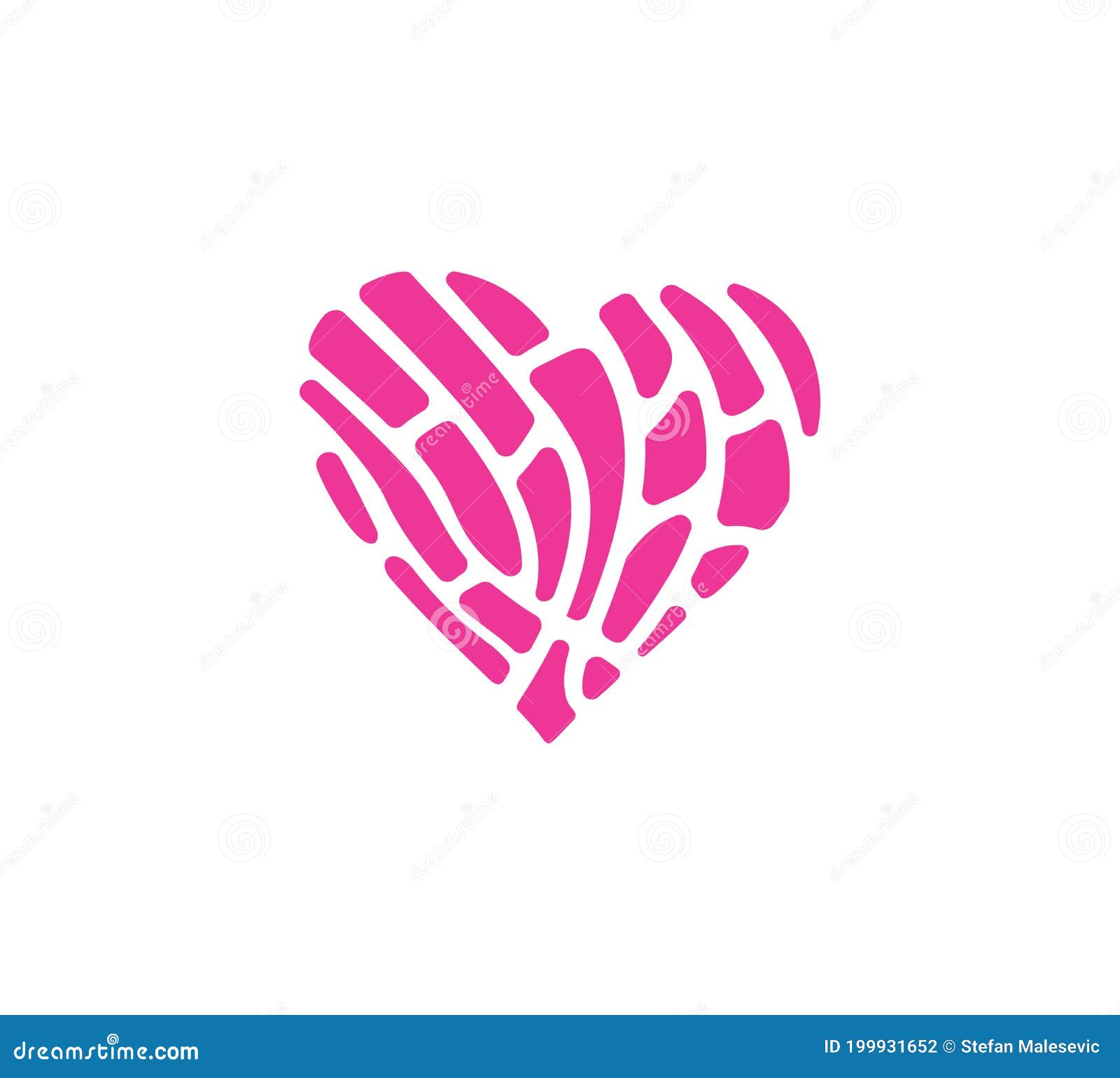 Heart shape concha pan stock vector. Illustration of gourmet - 199931652