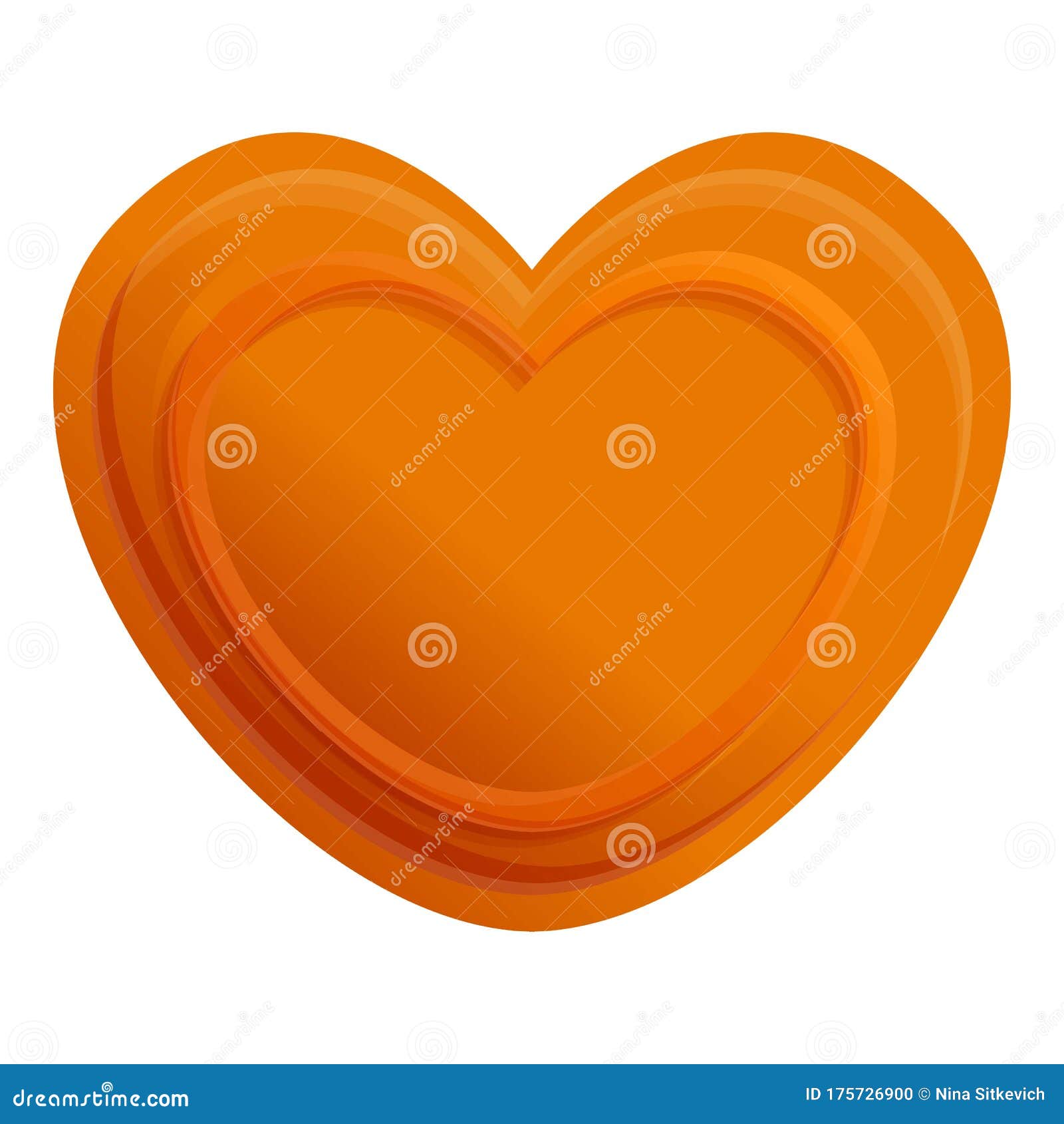 Heart Shape Cookie Icon, Cartoon Style Stock Vector - Illustration of ...