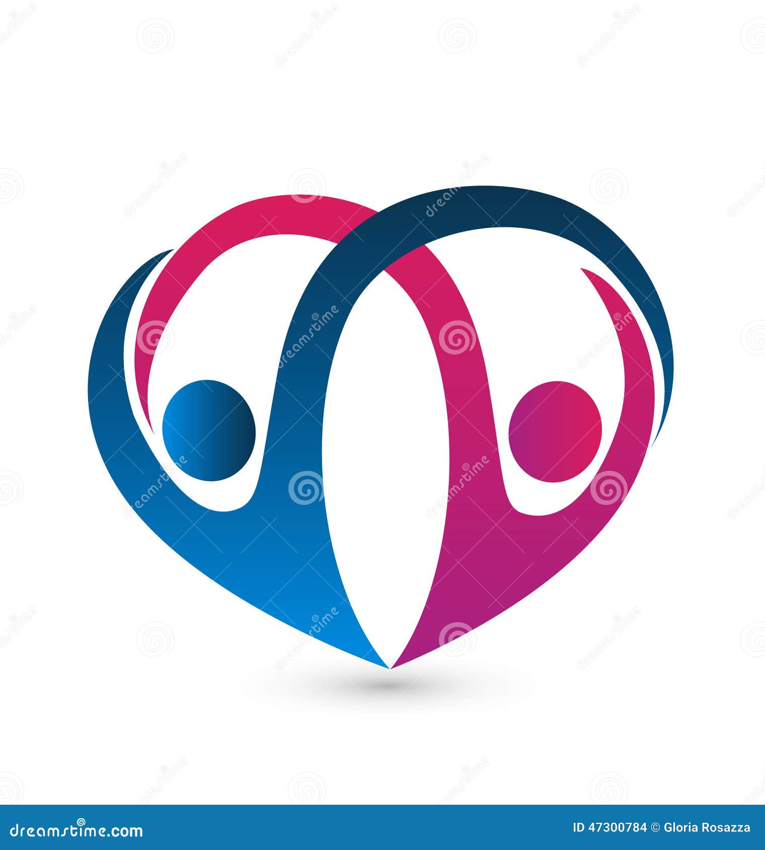 Heart Shape and Couple Logo Stock Vector - Illustration of corporation ...