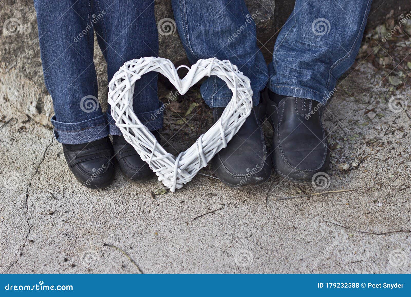 Heart Shape at Couples Feet Stock Photo - Image of white, clothing ...