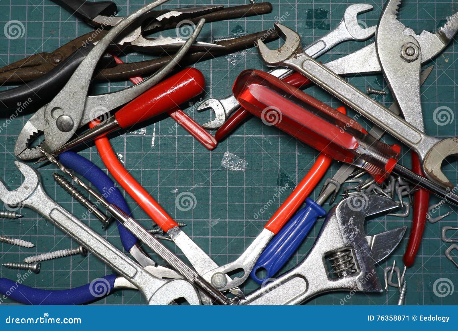 Heart Shape Created by Several Tools Stock Image - Image of shape ...