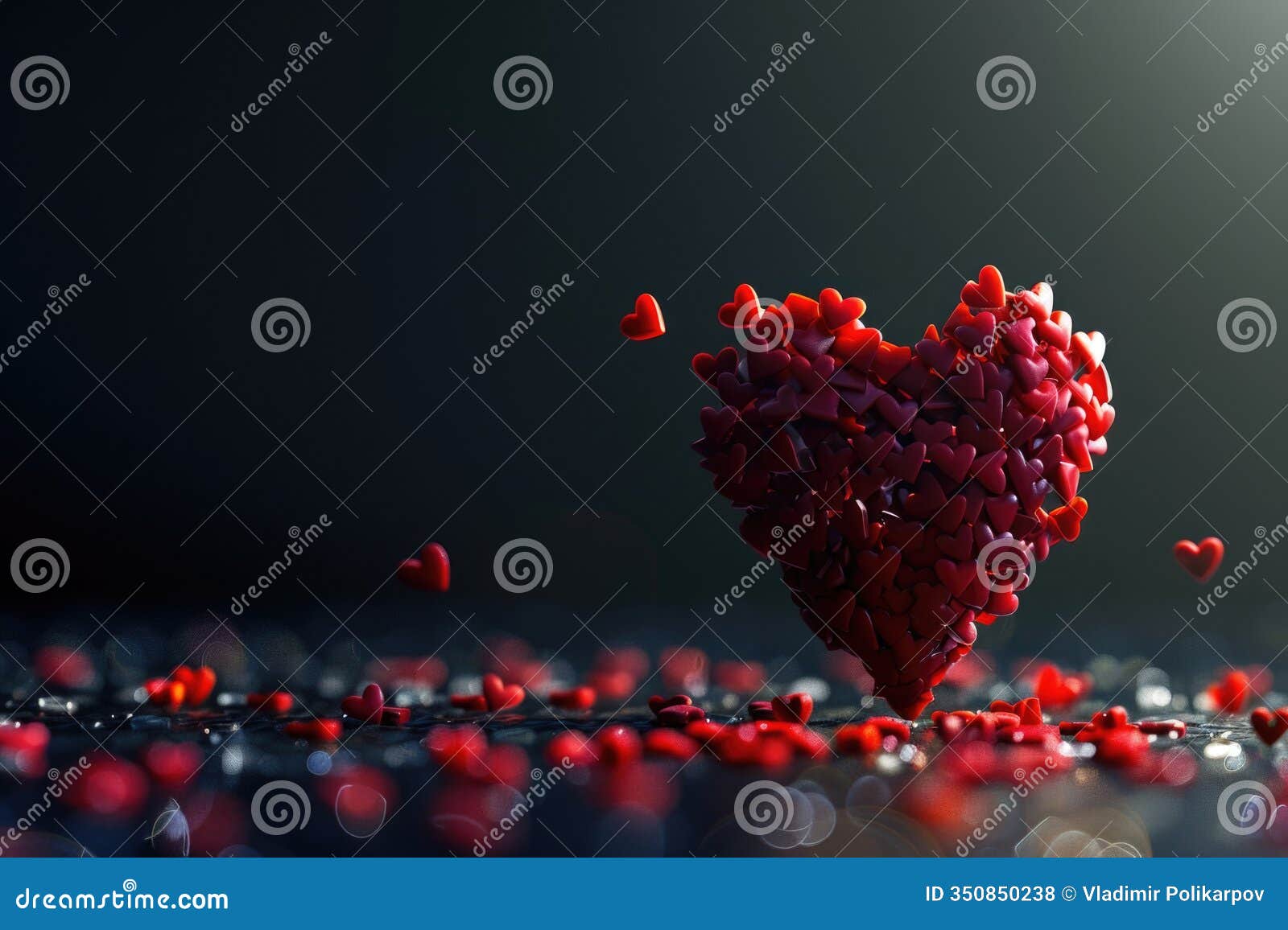 A Heart Shape Created from Tiny Red Hearts, Perfect for Love-themed ...