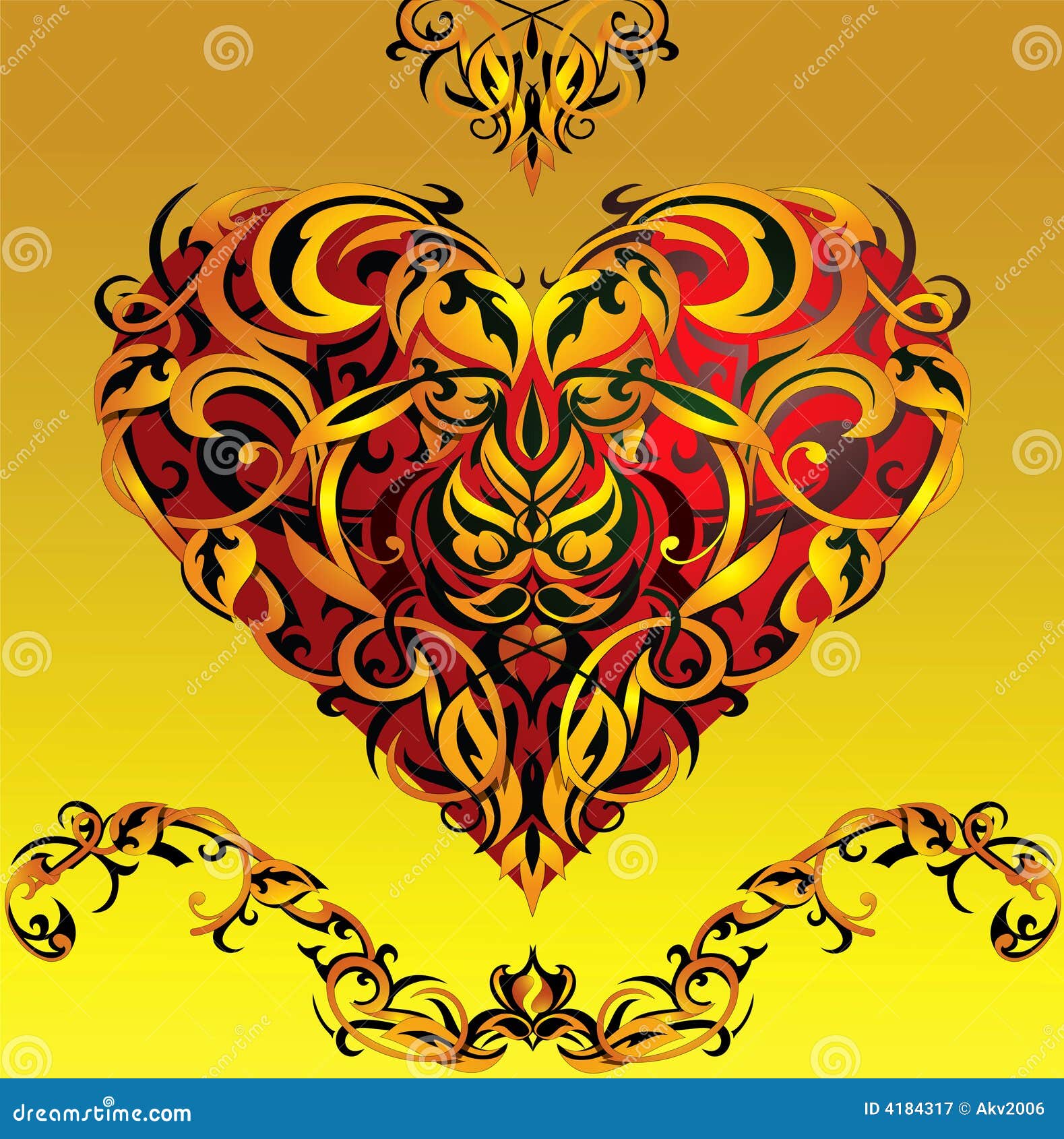 Heart-shape design stock vector. Illustration of artwork - 4184317