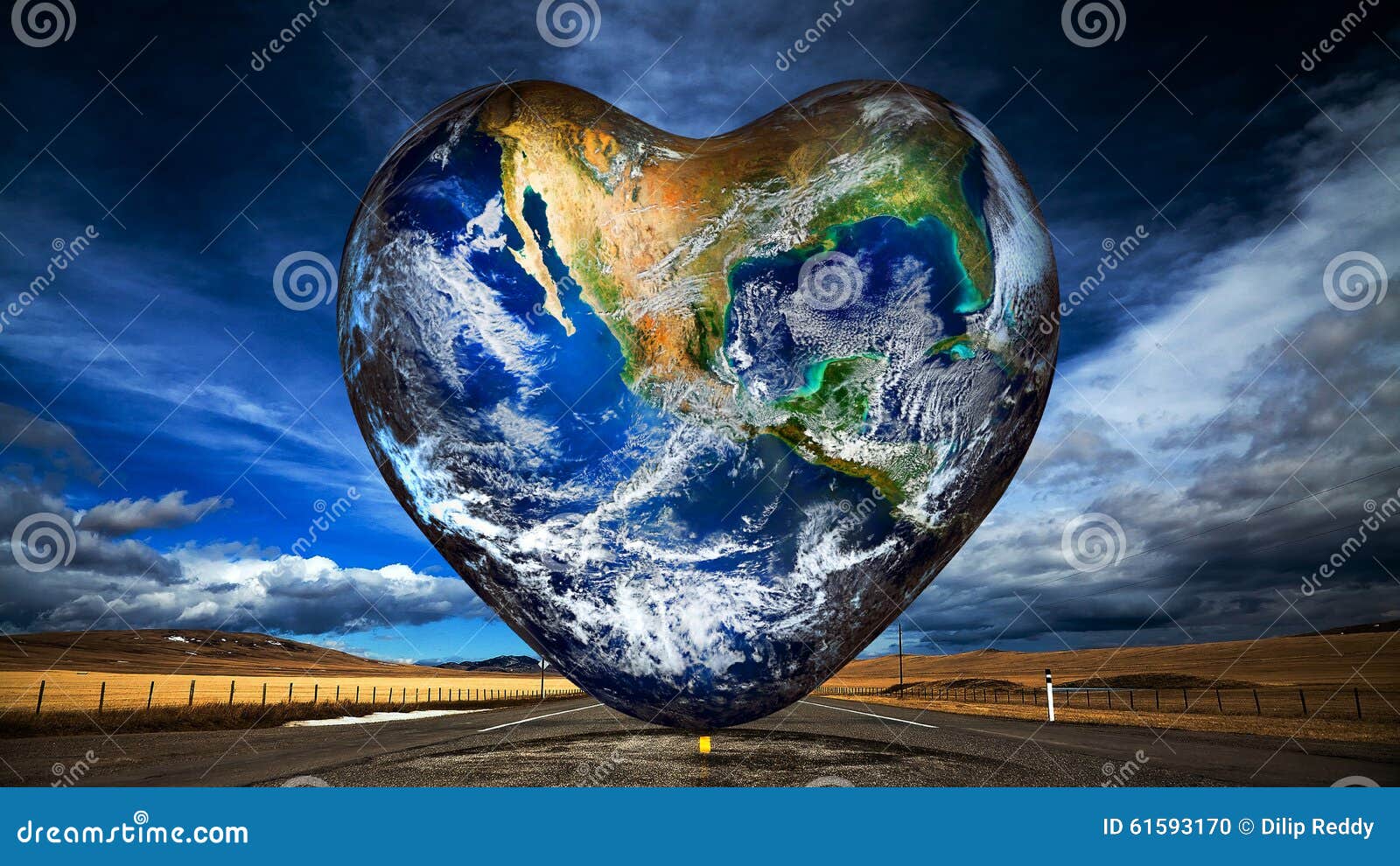 Heart Shape Earth Background Stock Illustration - Illustration of earth ...