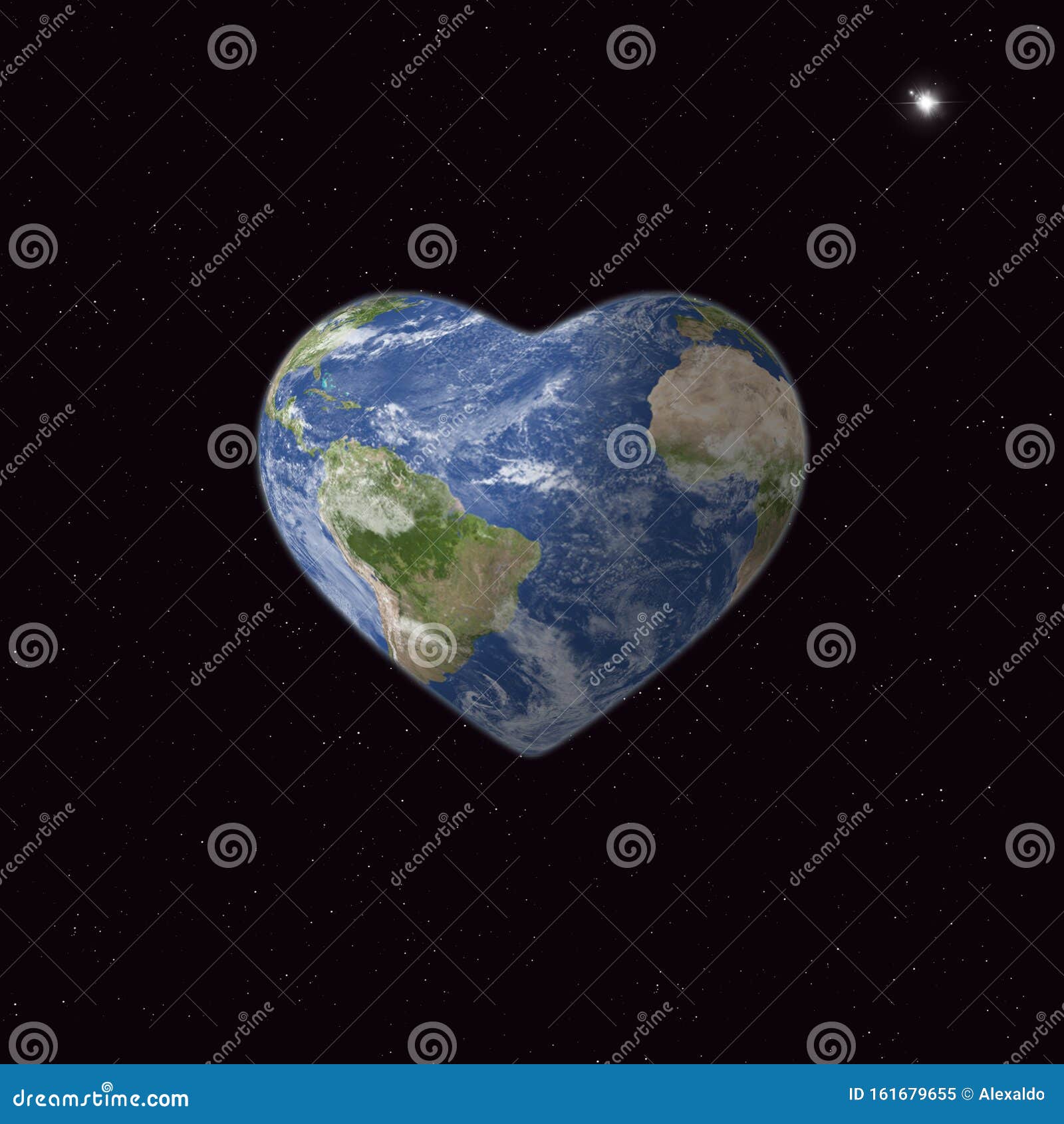 Heart Shape Earth stock illustration. Illustration of universe - 161679655