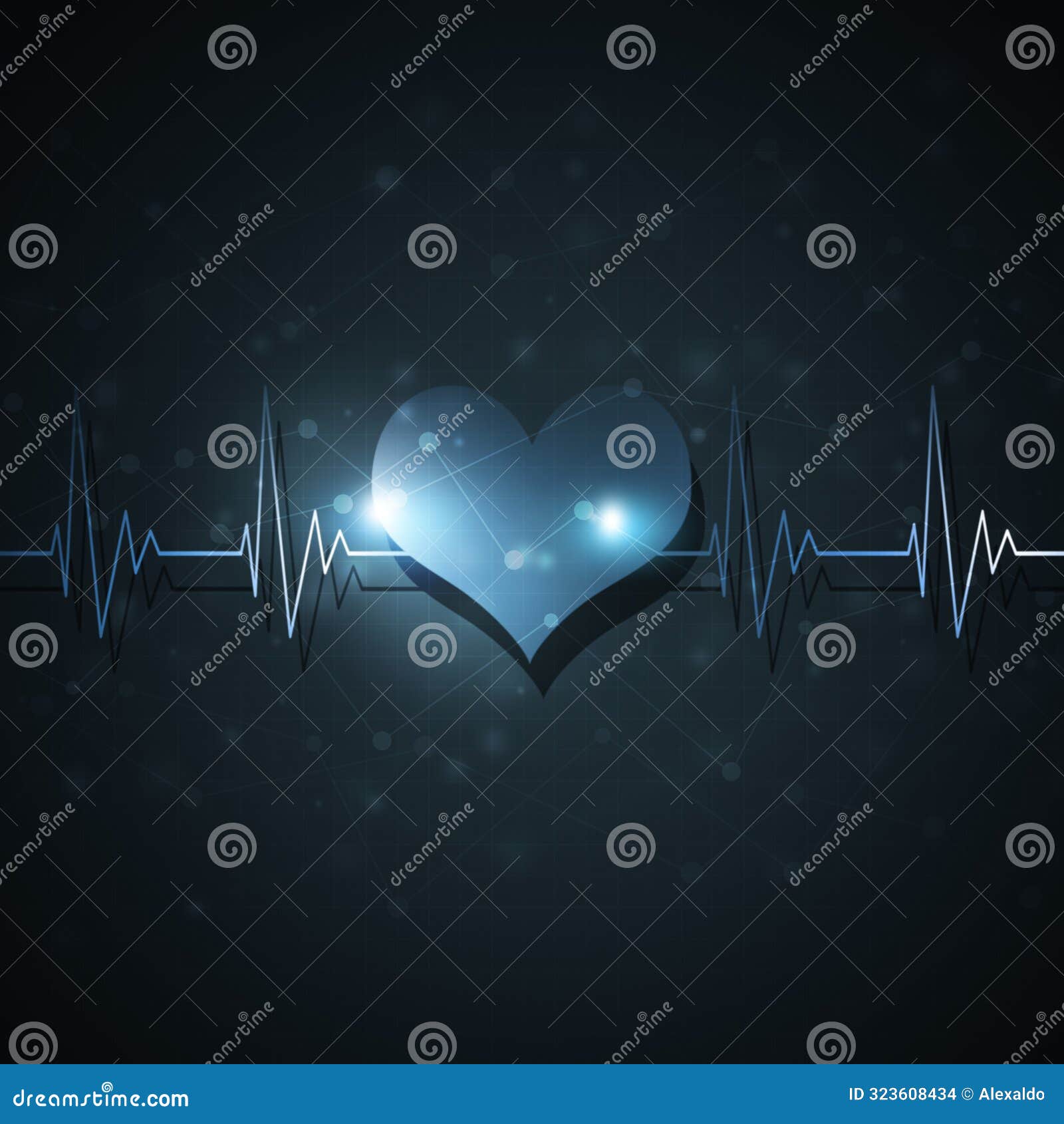 Heart Shape Ecg Cardio Background Stock Photo - Image of beat, shape ...